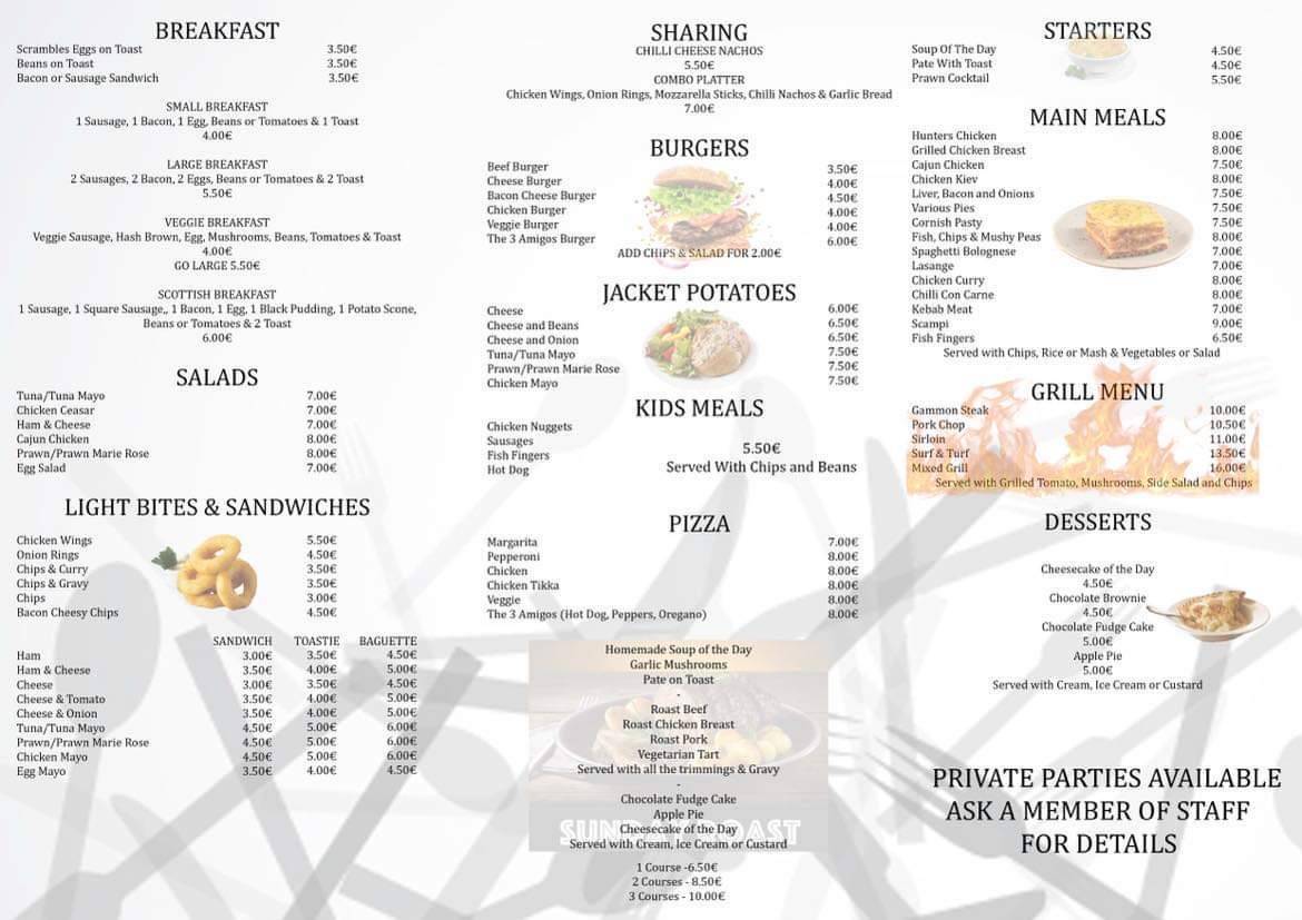 Menu at. pub & bar, Benidorm, Av. de Madrid