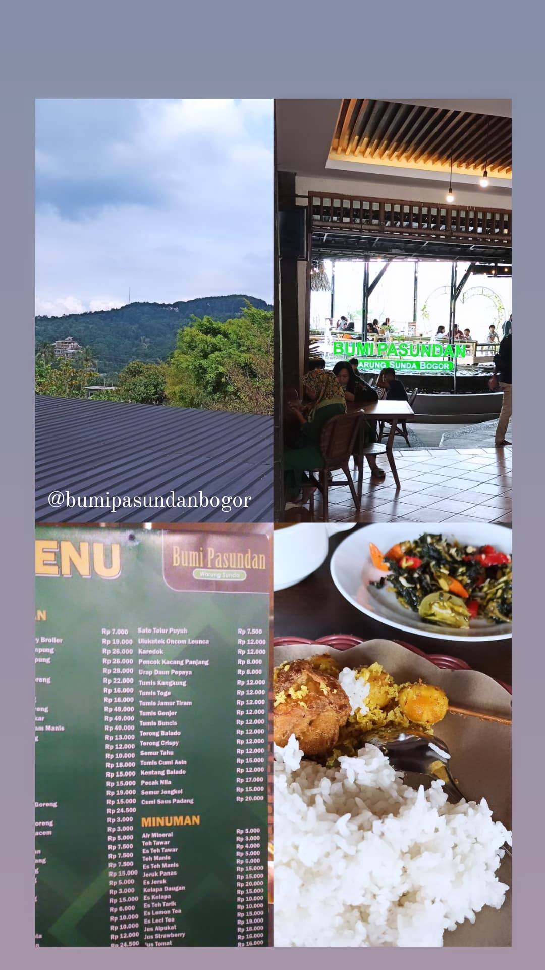 Menu at Bumi Pasundan Warung Sunda Puncak Gadog restaurant, Megamendung