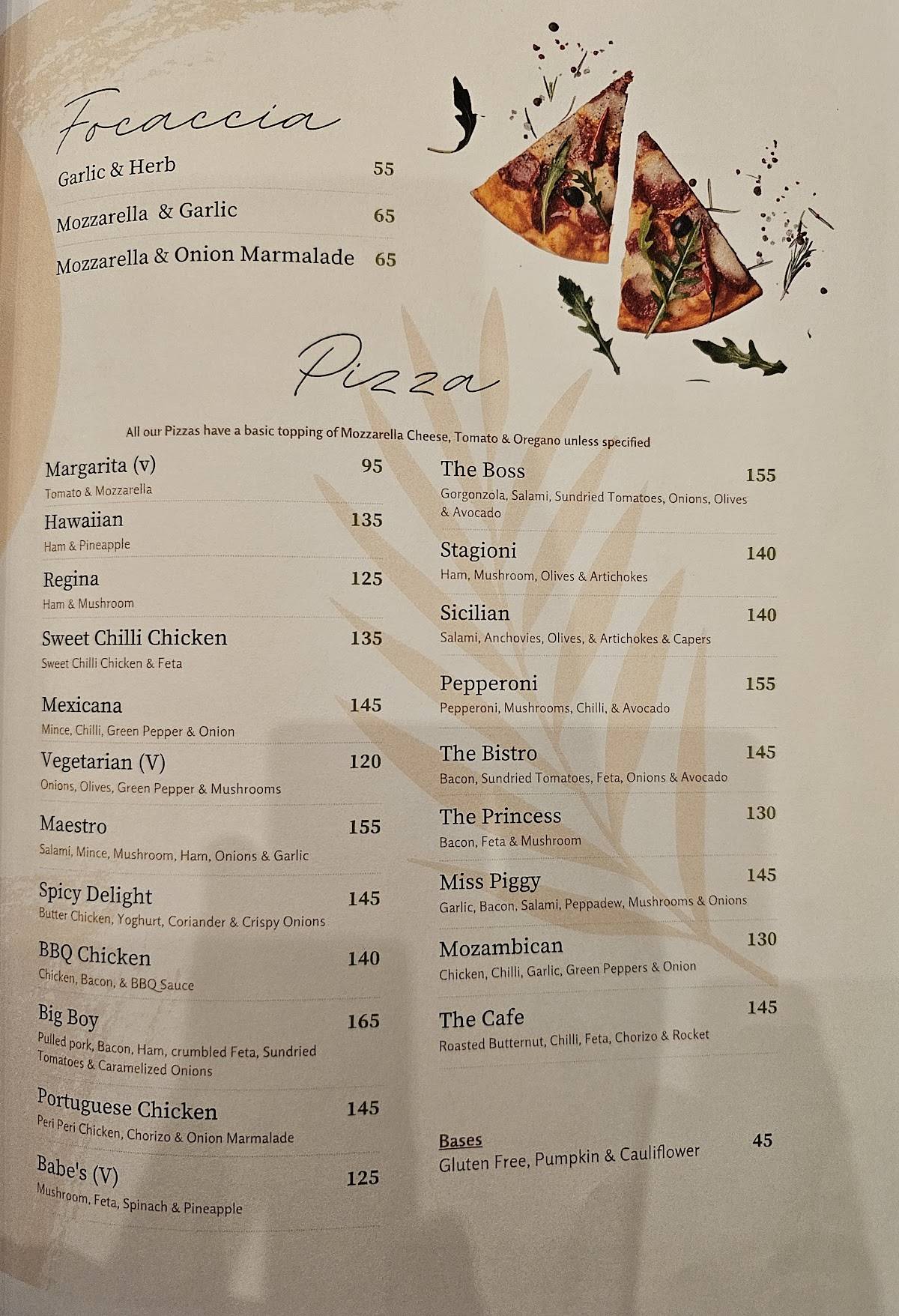 Menu at Eatery 83 restaurant, Krugersdorp