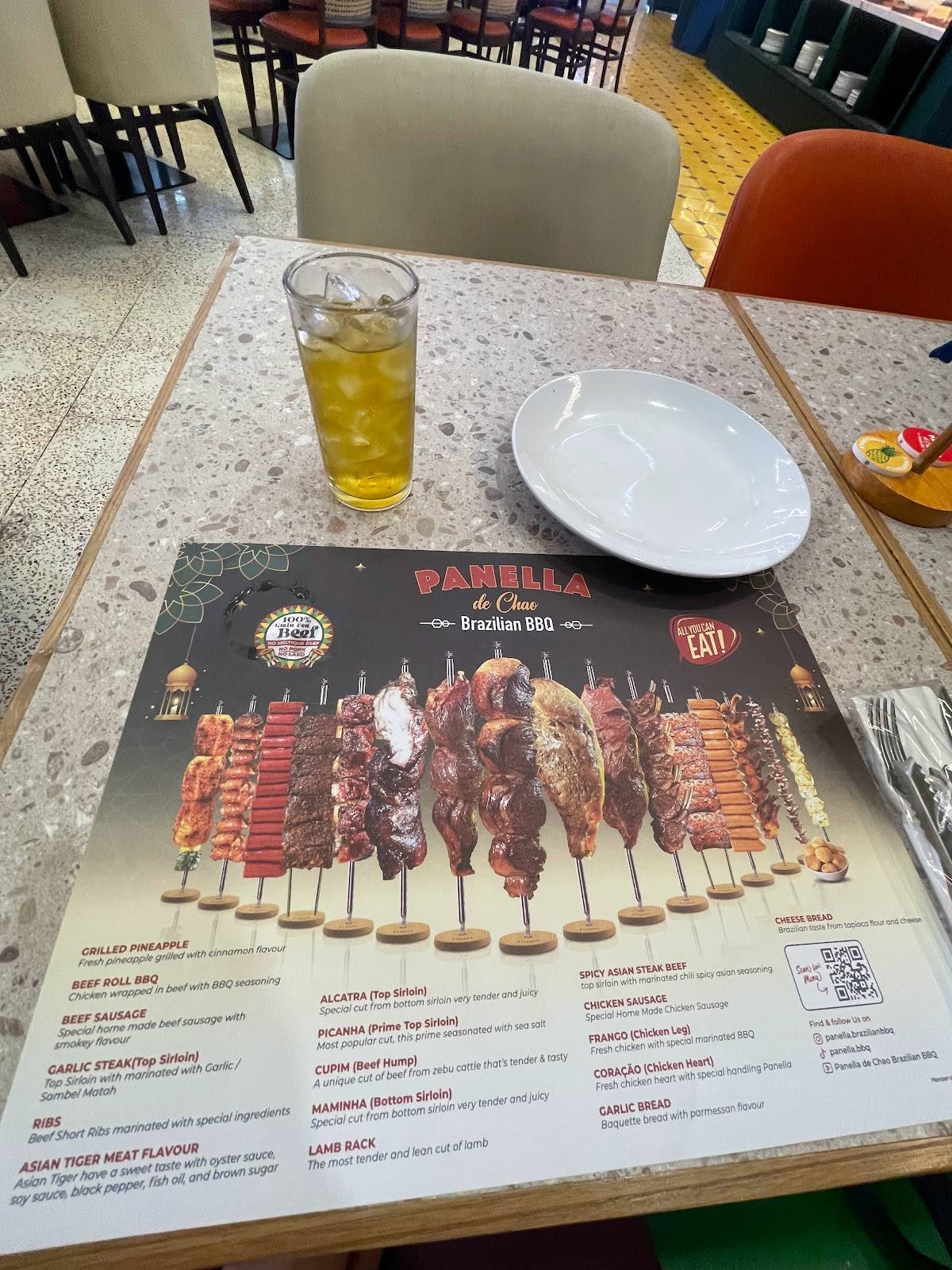 Carta del restaurante Panella del Chao BSD AEON Mall, Indonesia