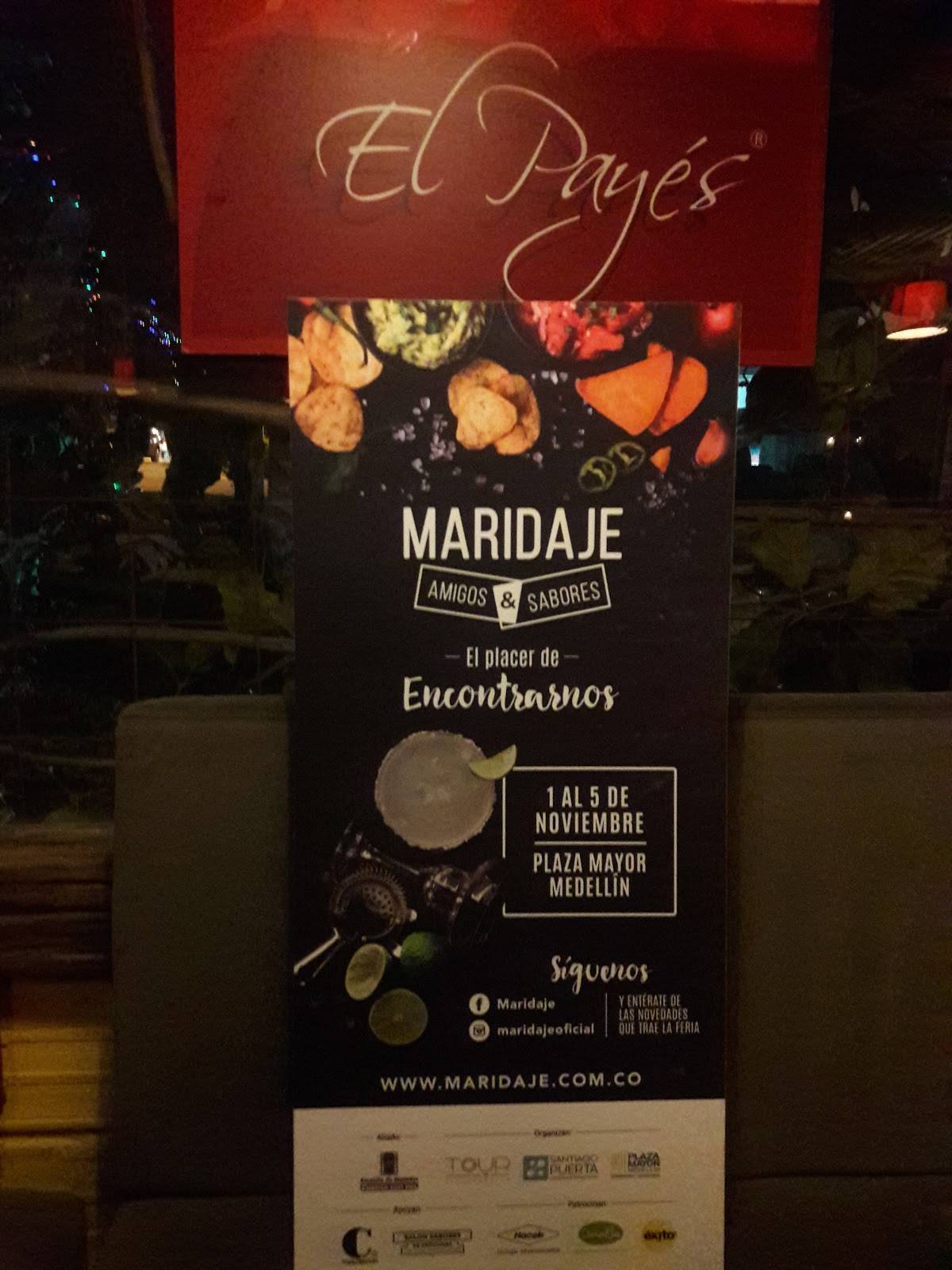 Carta de Restaurante español El Payés, Colombia