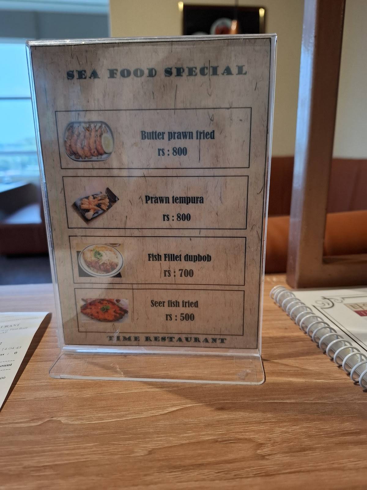Menu at Time Korean Restaurant, Penukonda