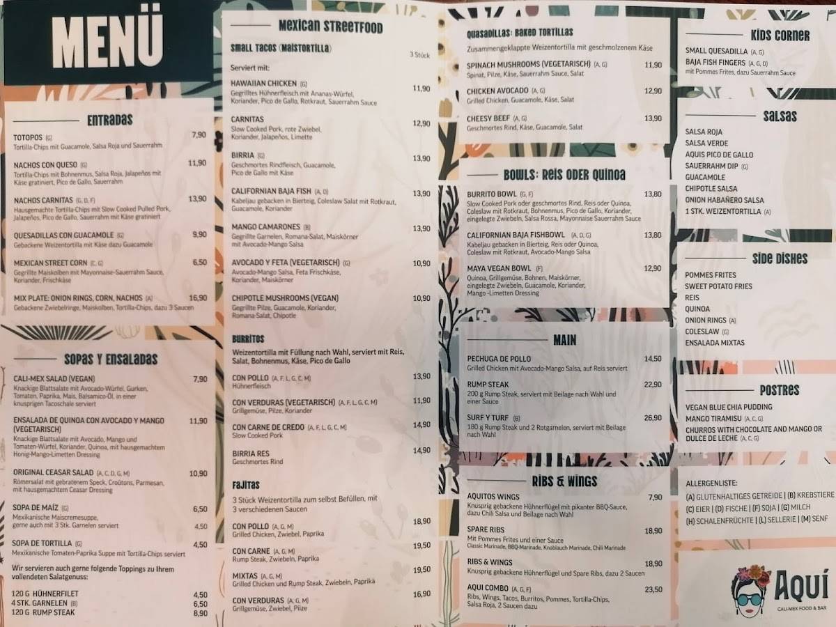 Menu at , Vienna