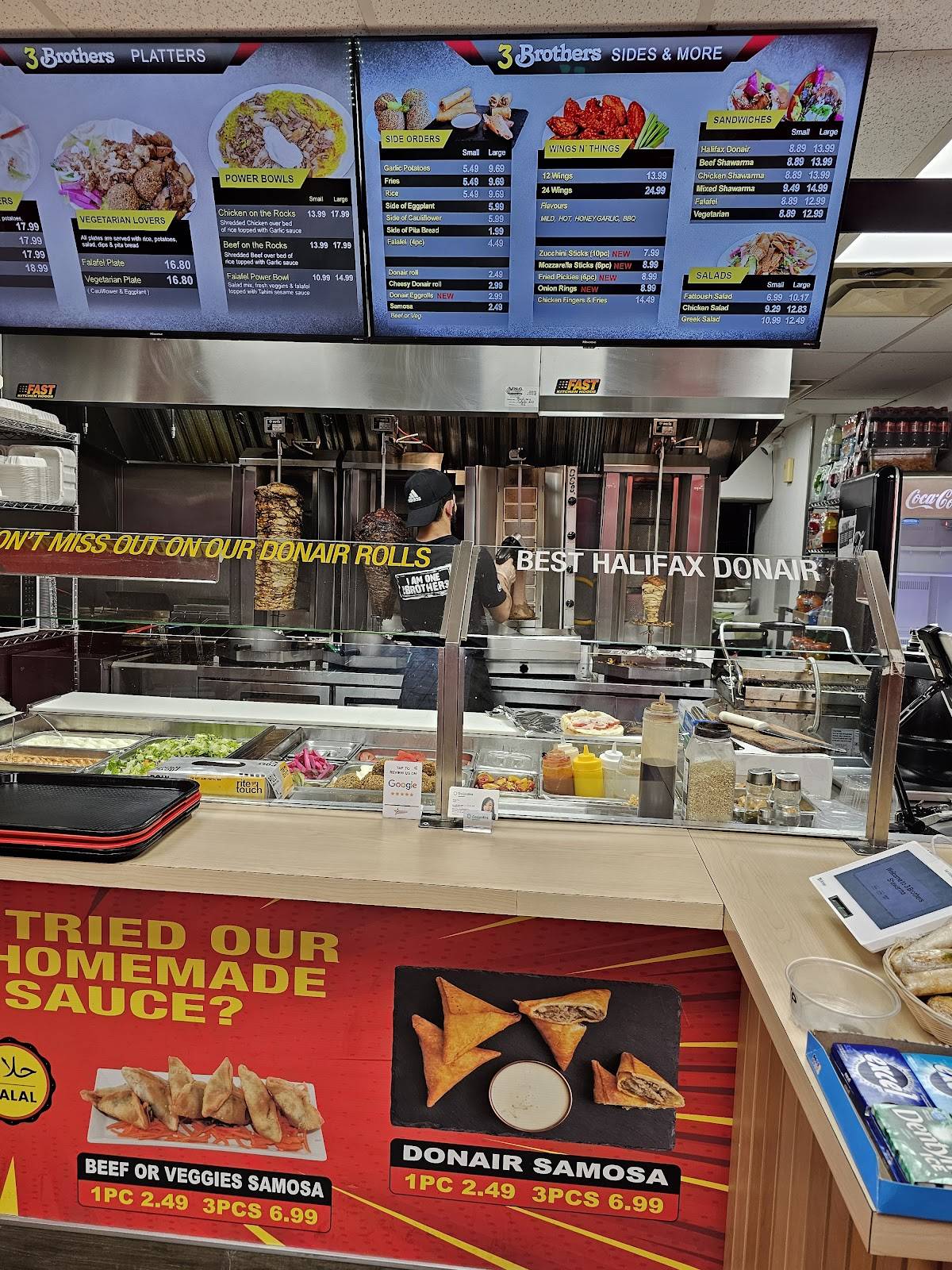 Menu at 3 Brothers Shawarma & Poutine restaurant, Ottawa, 931 Bank St