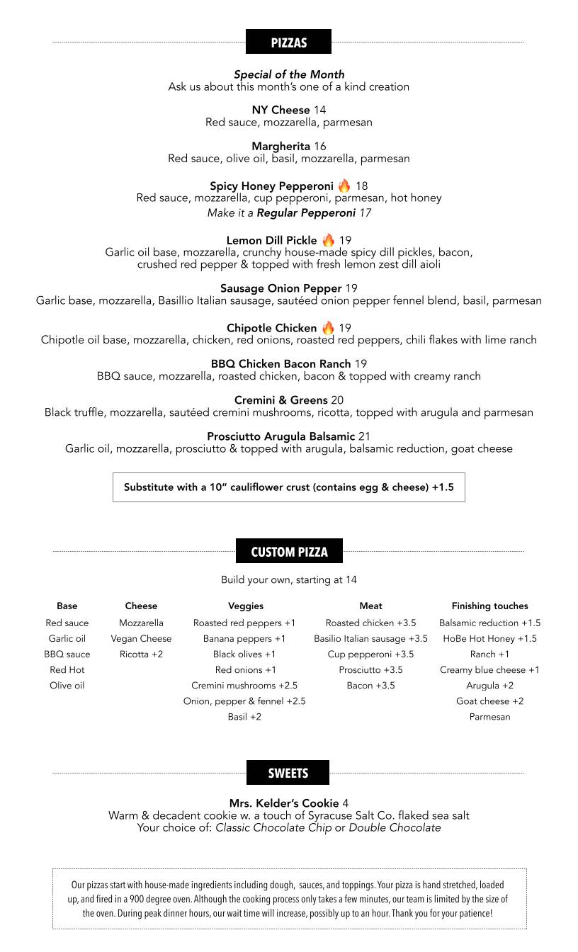 Menu at A.W. Wander pub & bar, Manlius