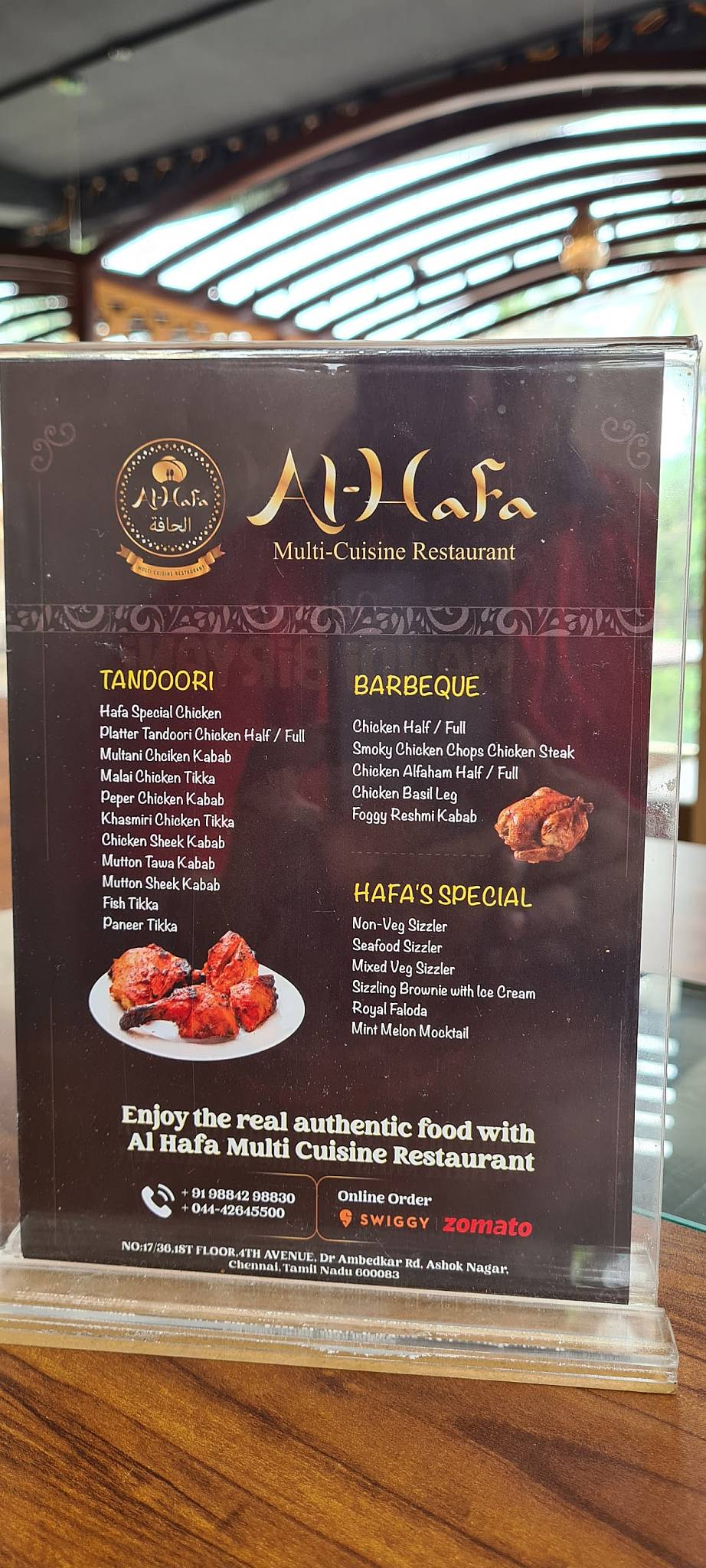 Menu at AL HAFA MULTICUISINE RESTAURANT, Chennai, NO:17/36