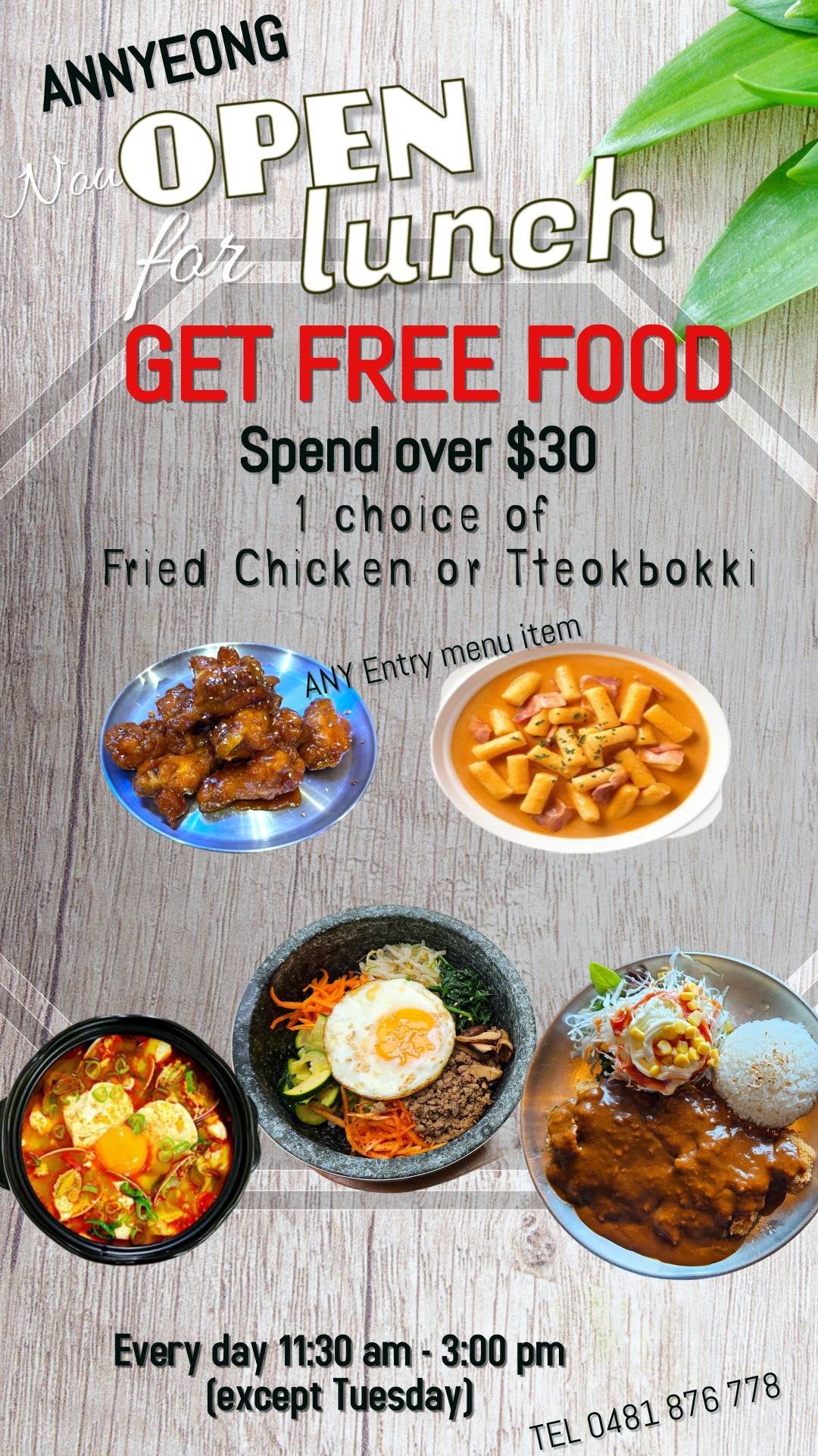 Menu at ANNYEONG Korean Restaurant, Southport