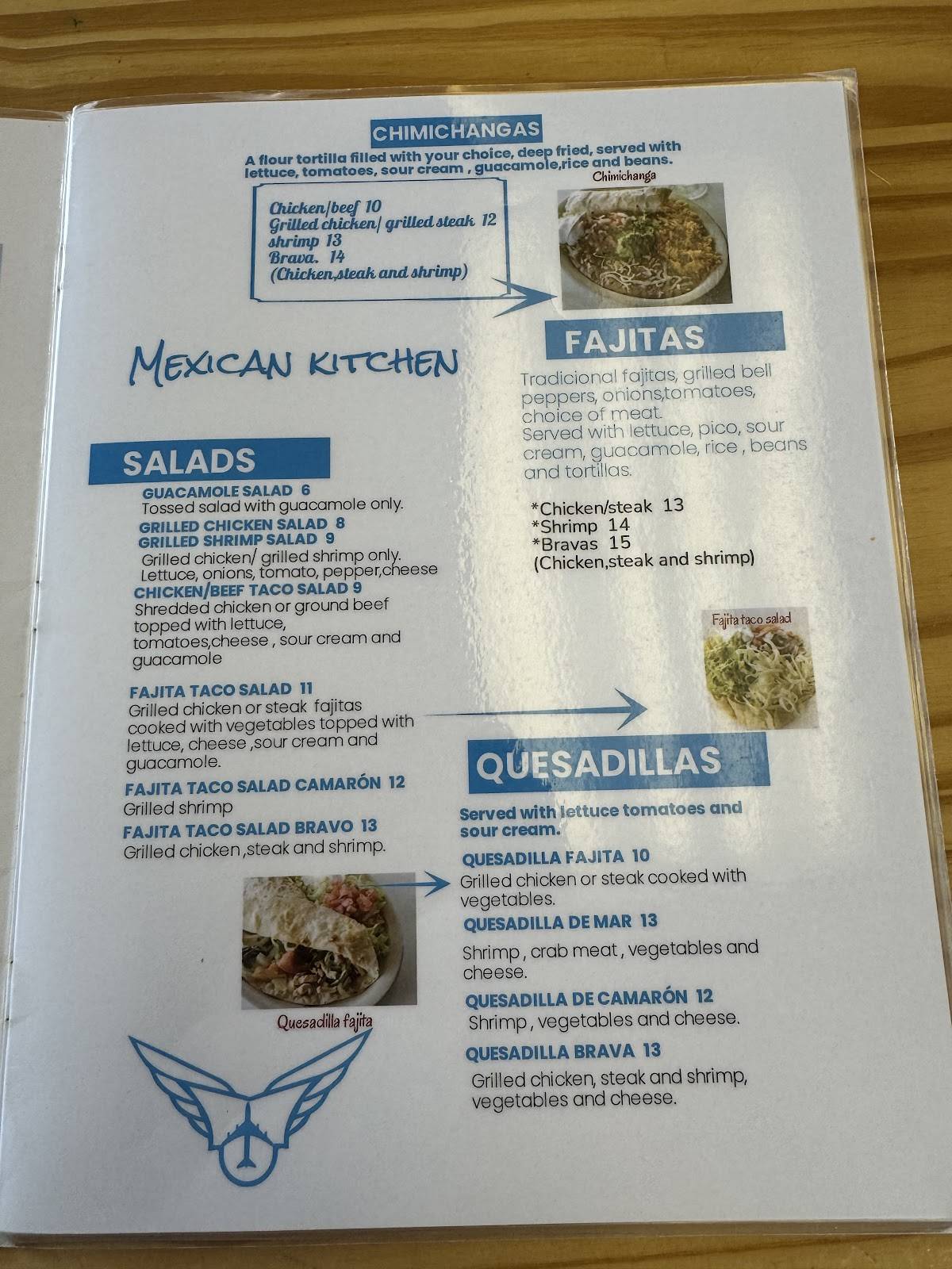 Menu at AVION Mexican Kitchen restaurant, Dixon
