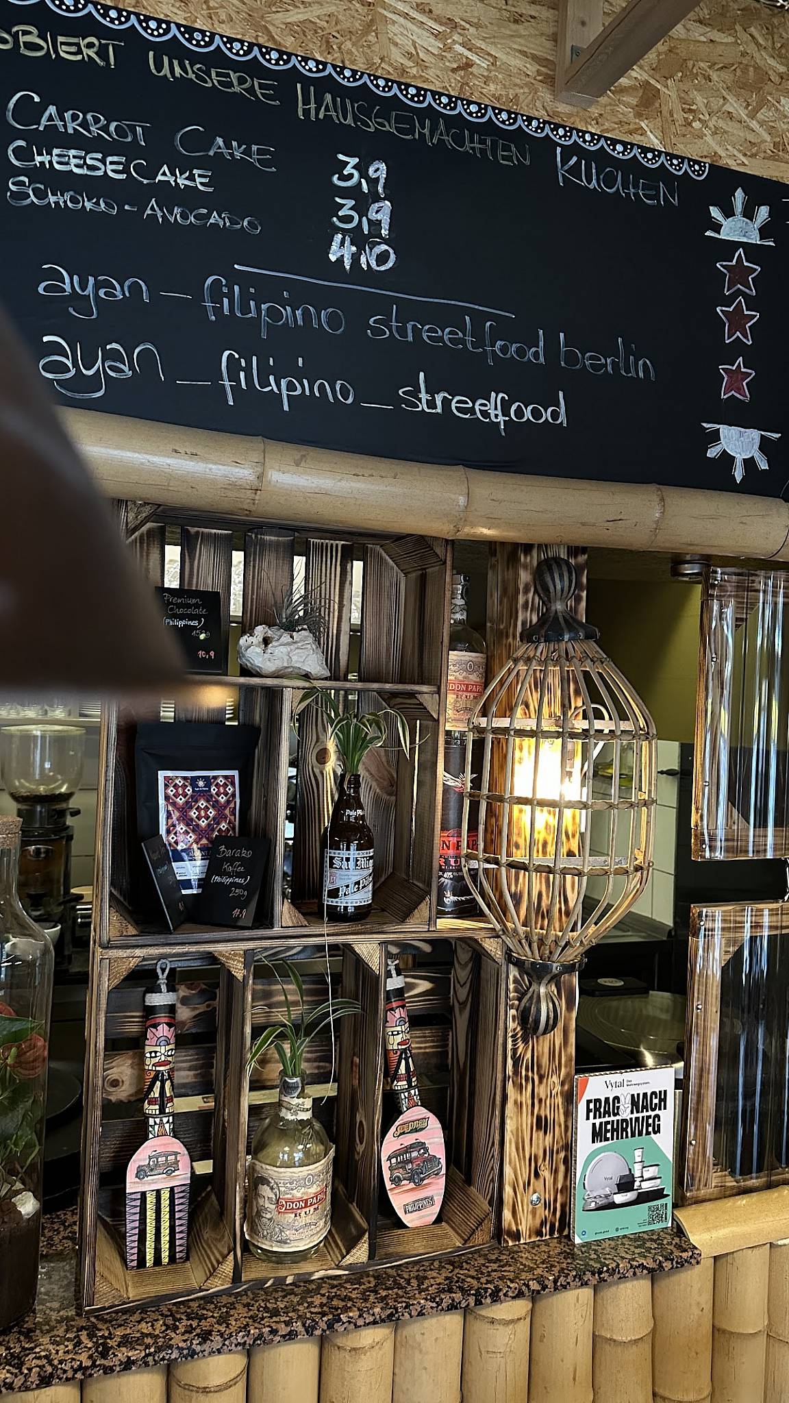 Carta del restaurante AYAN filipino streetfood, Berlin