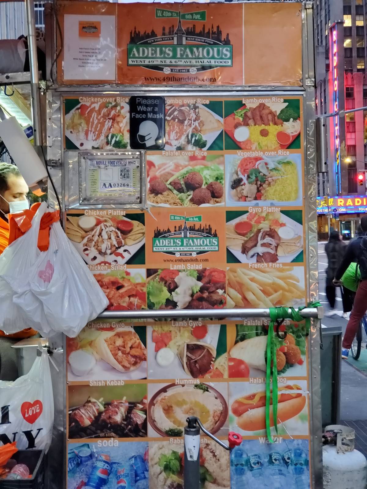 Menu at Adel's Famous Halal Food restaurant, West New York