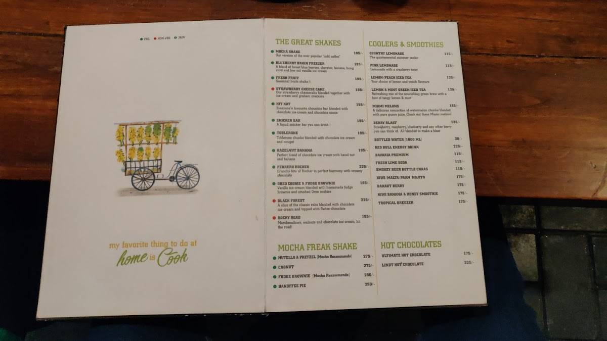 Menu at Mocha Bodakdev, Ahmedabad, Ground Floor