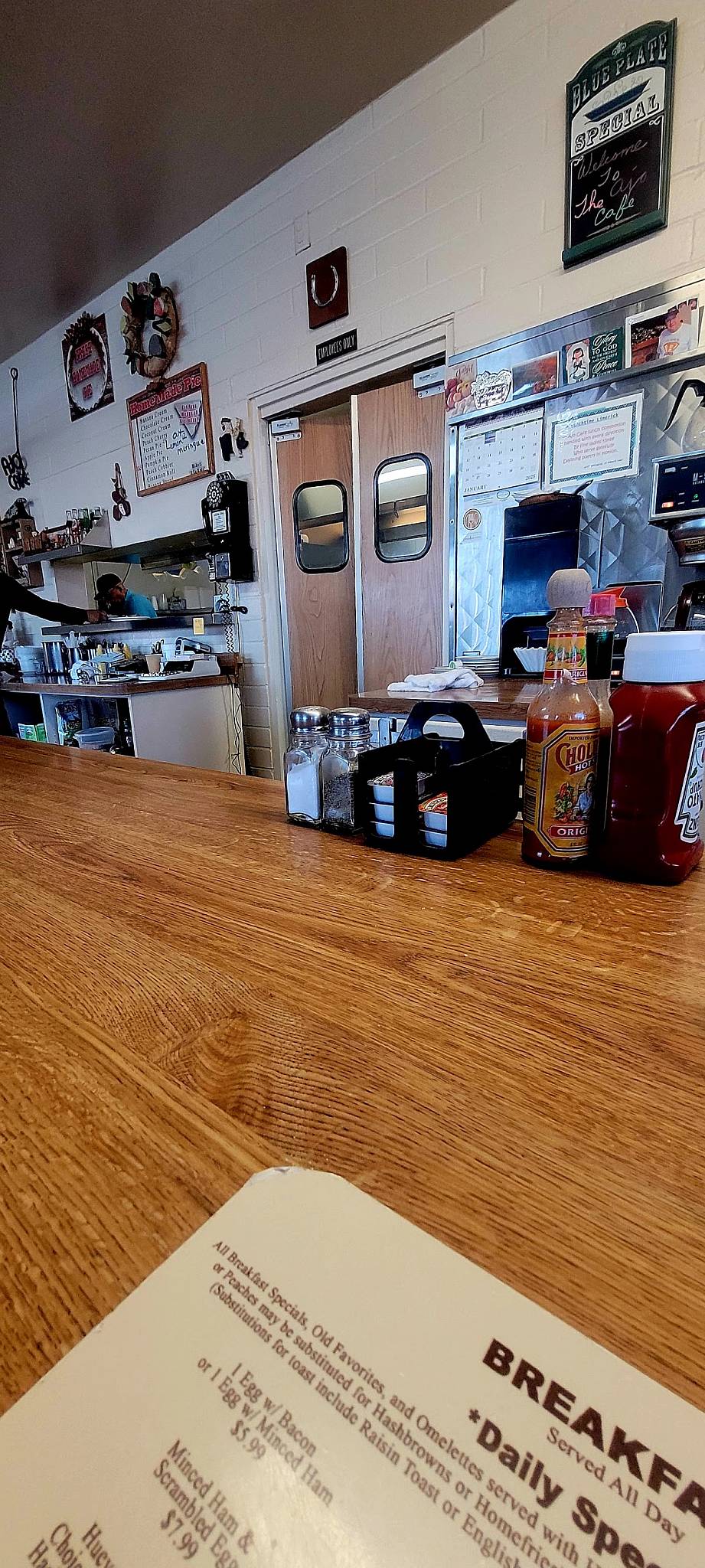 Menu at Ajo Cafe, Tucson