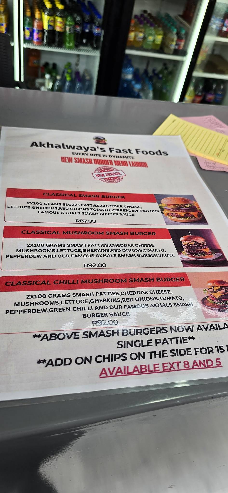 Menu at Akhalwayas Ext 8 restaurant, Johannesburg South, Protea Ave