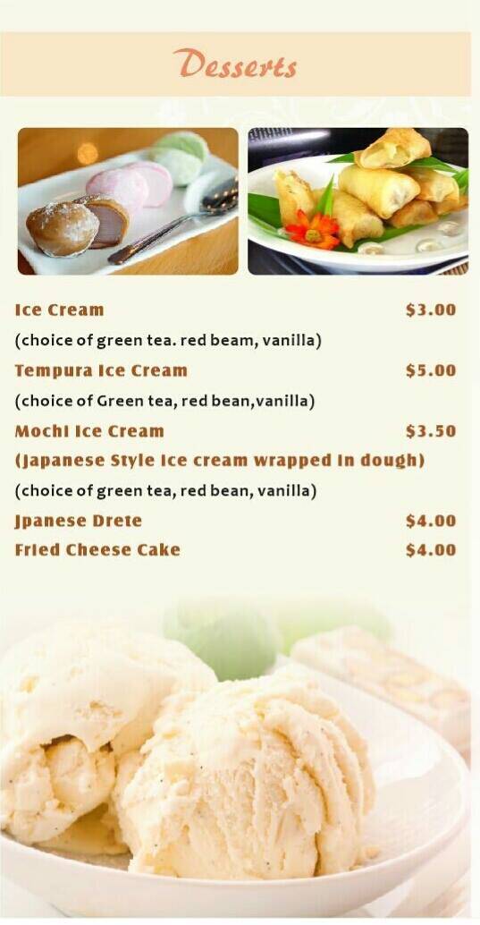 Menu at Aki Japanese Steakhouse and Sushi Bar, Altoona