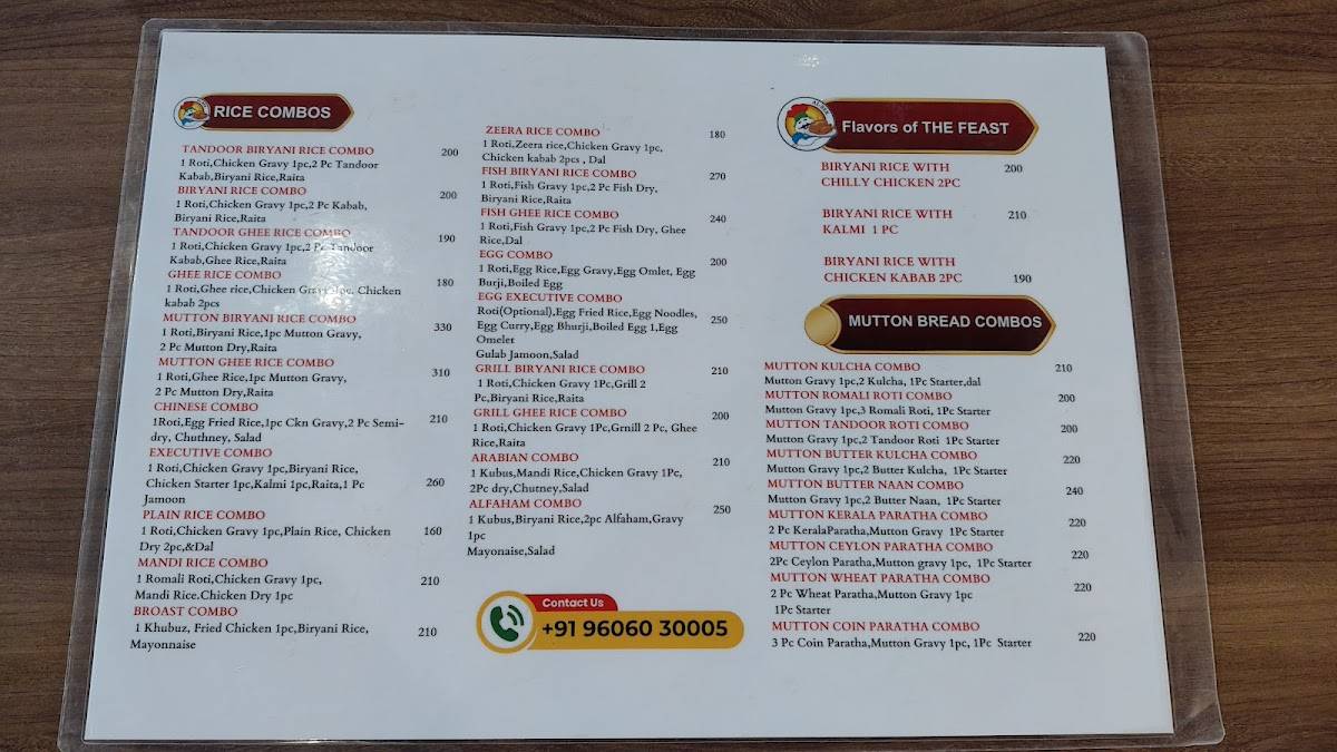 Menu at Al-Bek Restaurant, Bengaluru, Ground floor