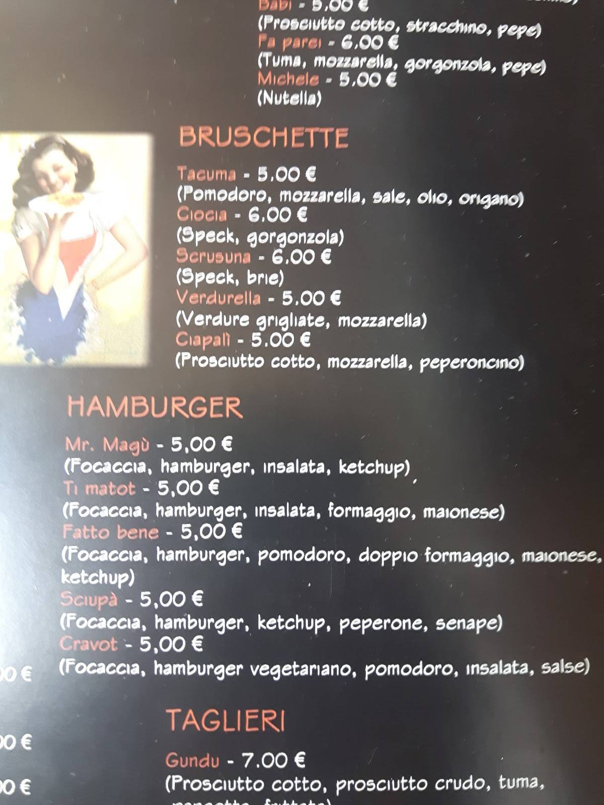 Menu da Il Caffè della Peppina caffè bar, Alba