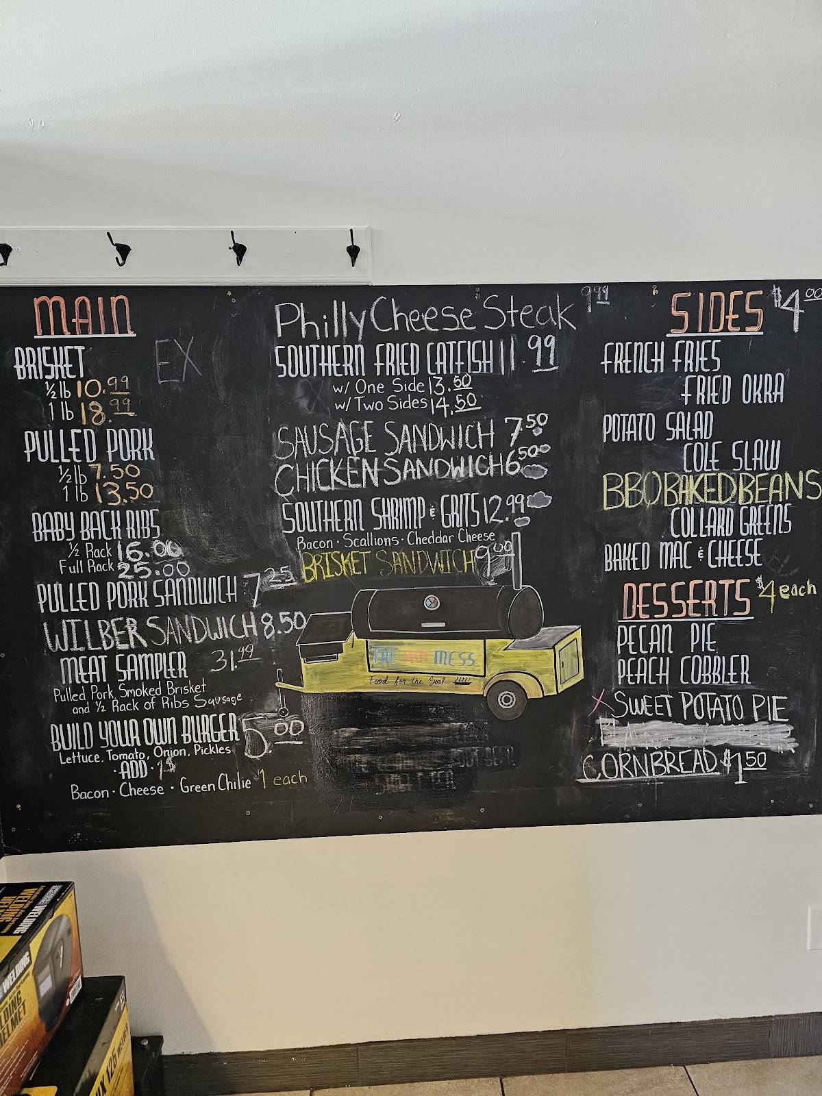 Menu at Hot Mess BBQ & Soul Food, Albuquerque, Eubank Blvd NE