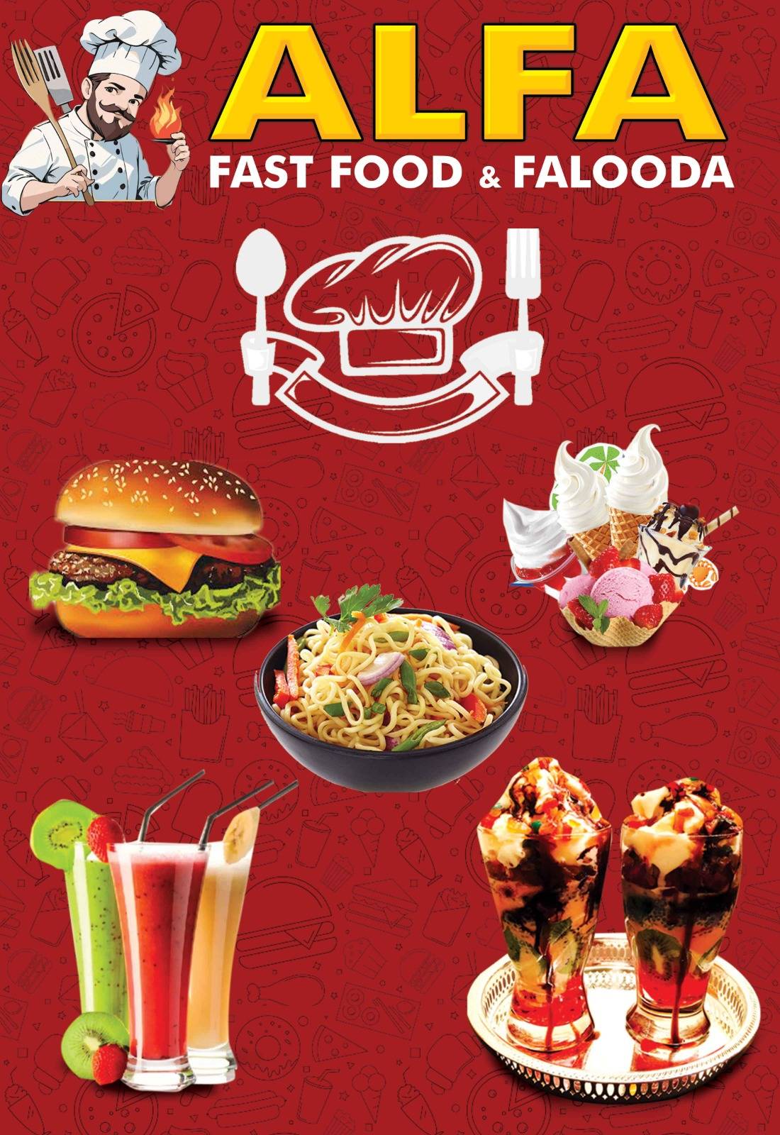 Menu at Alfa fast food & Falooda, Vijayawada