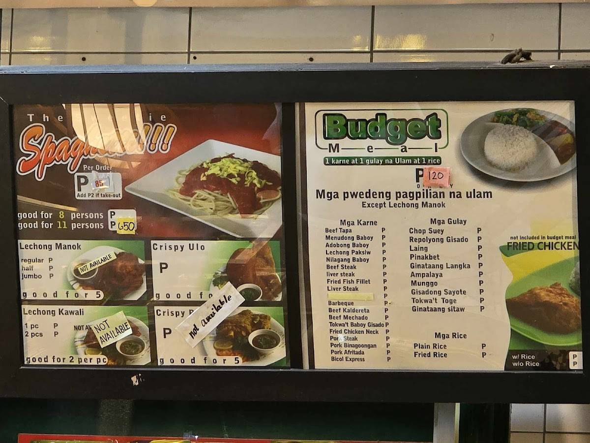 Menu at Aling Lucy's Panciteria - Pamplona restaurant, Las Pinas, FX2H+W67