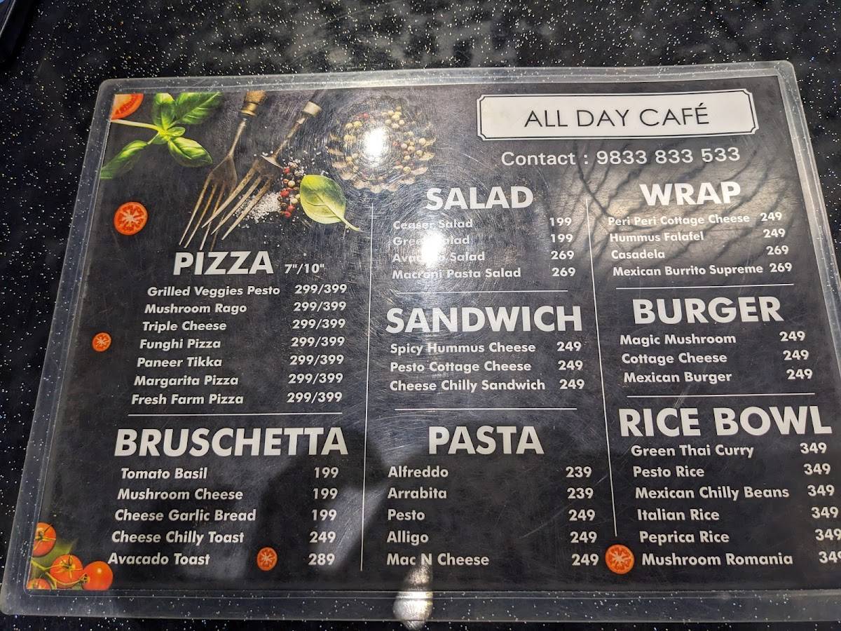 Menu at All Day Café, Kalyan