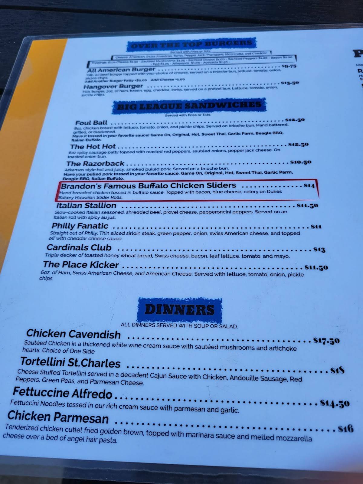 Menu at Ropers Regal Beagle pub & bar, Godfrey