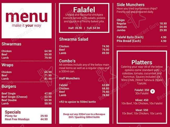 Menu at Anat Sandton City restaurant, Sandton, Shop F1