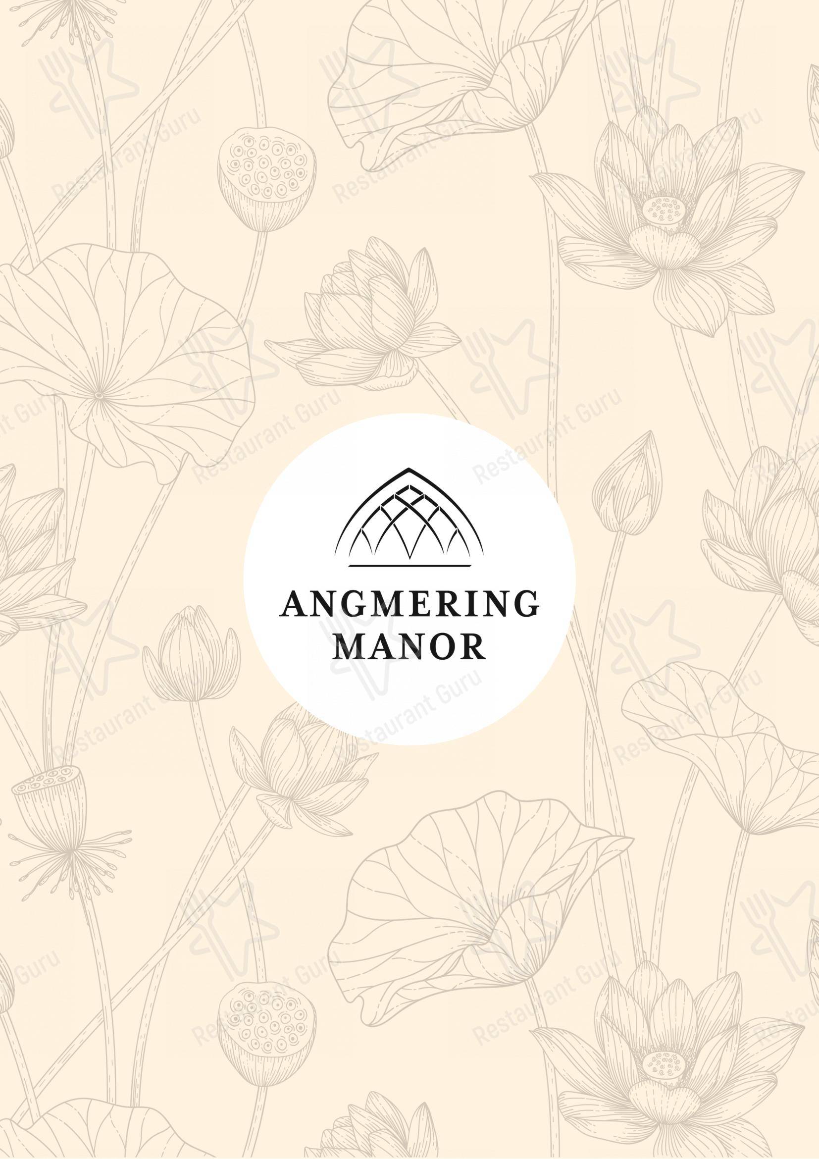 Menu at Angmering Manor Hotel pub & bar, East Preston