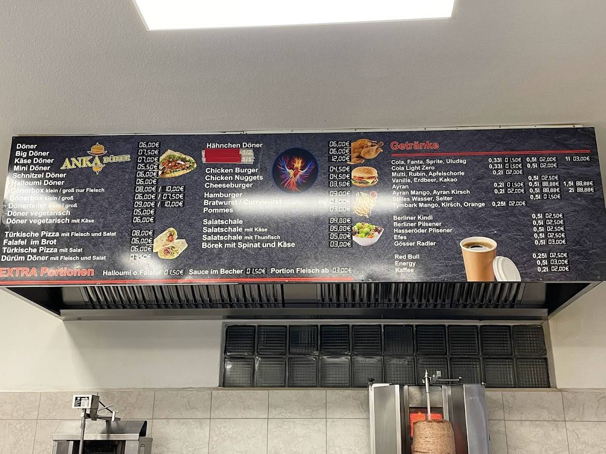Speisekarte von Anka Döner Imbiss, Neuenhagen bei Berlin