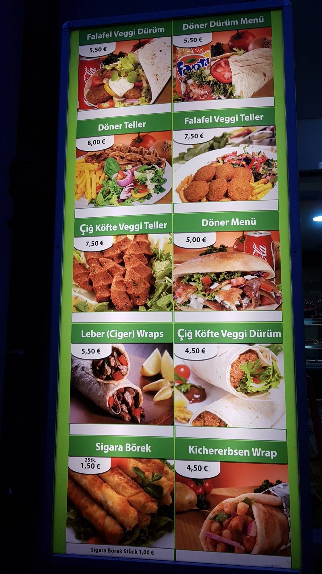Speisekarte von Antep Kebap Döner restaurant, München