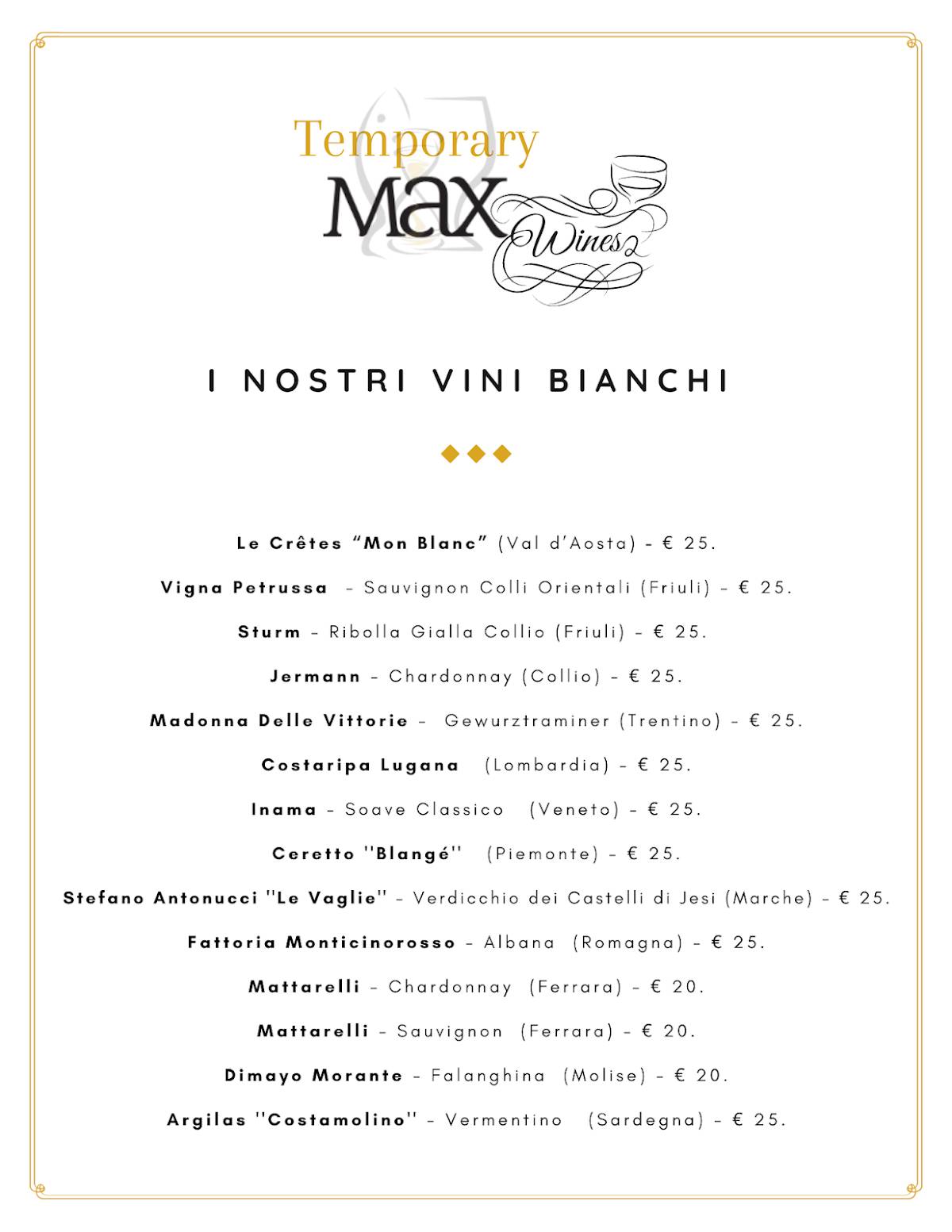Menu da Antica Trattoria Max ristorante, Ferrara