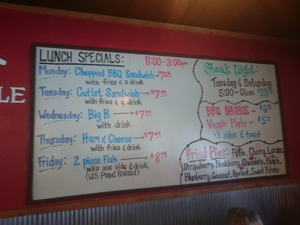 Menu at Fat Boys BBQ, Caddo Valley