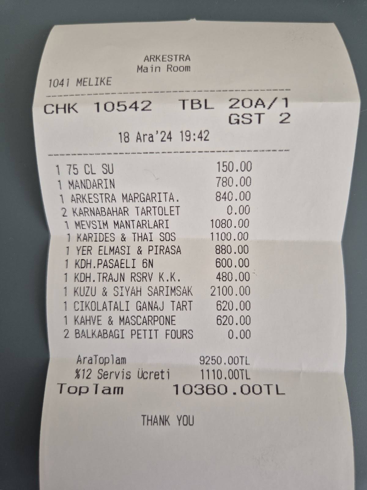 Menu at Arkestra restaurant, Istanbul, Dilhayat Sk. No:28
