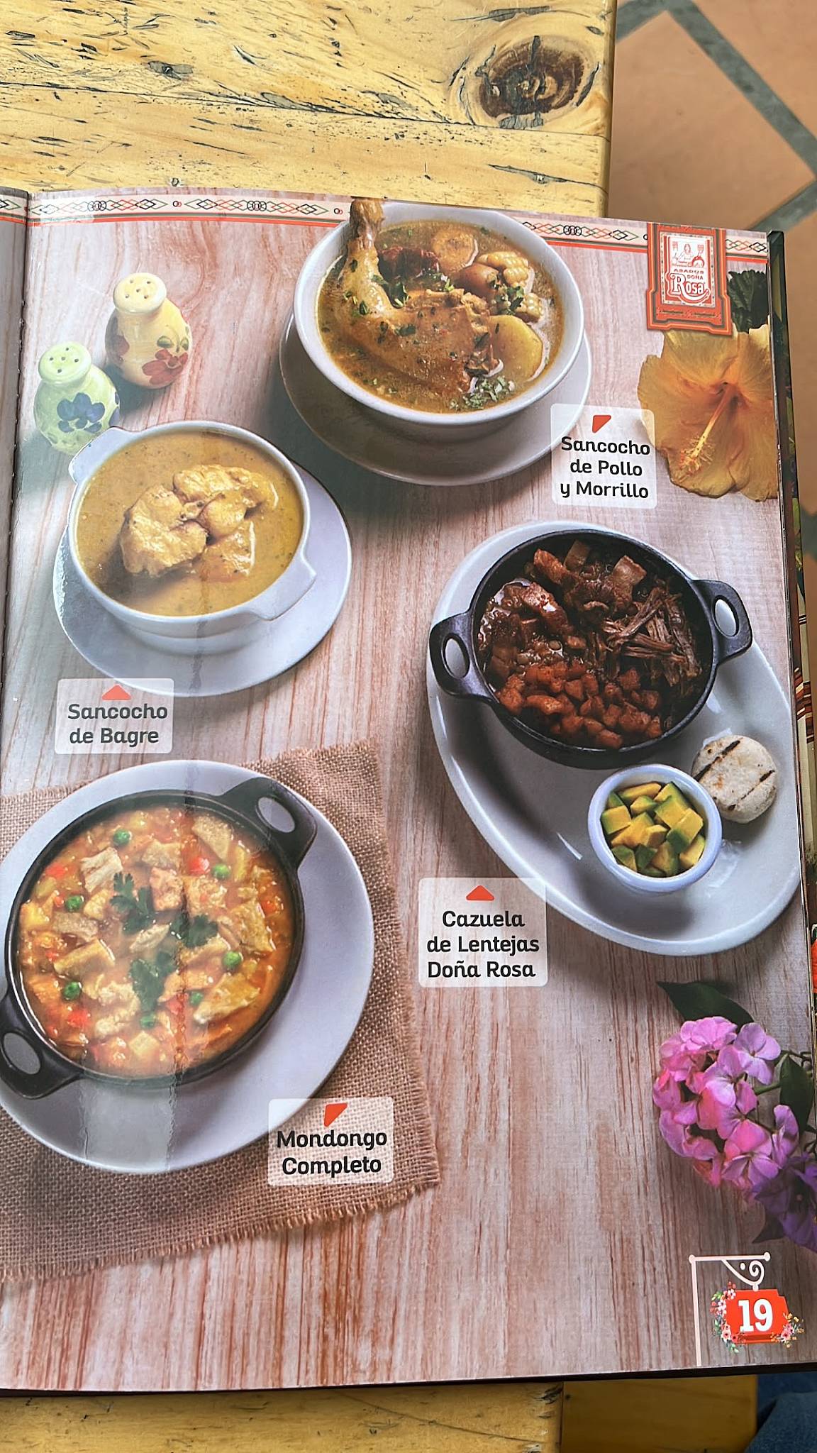 Carta del restaurante Asados Doña Rosa, La Ceja