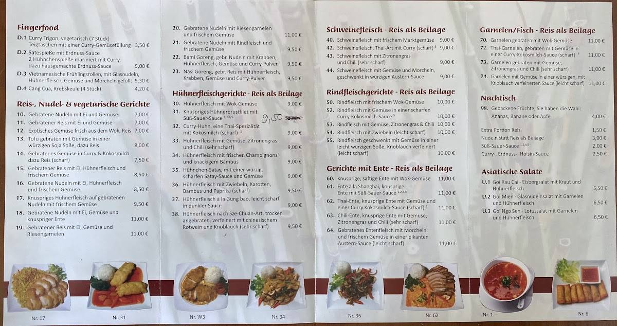 Speisekarte von Asia Gourmet restaurant, Pforzheim, Pfälzerstraße 17