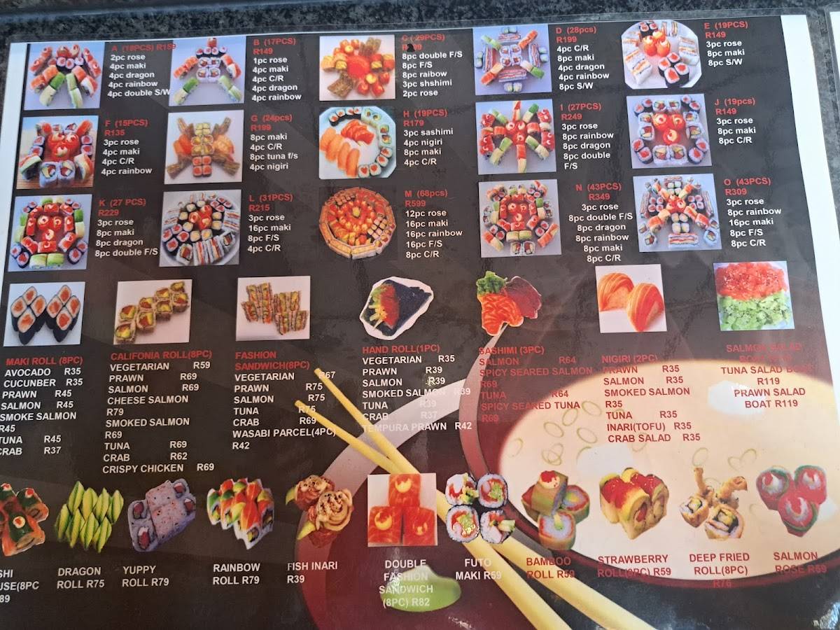 Menu at Asian taste chinese takeaway&sushi bar, Centurion