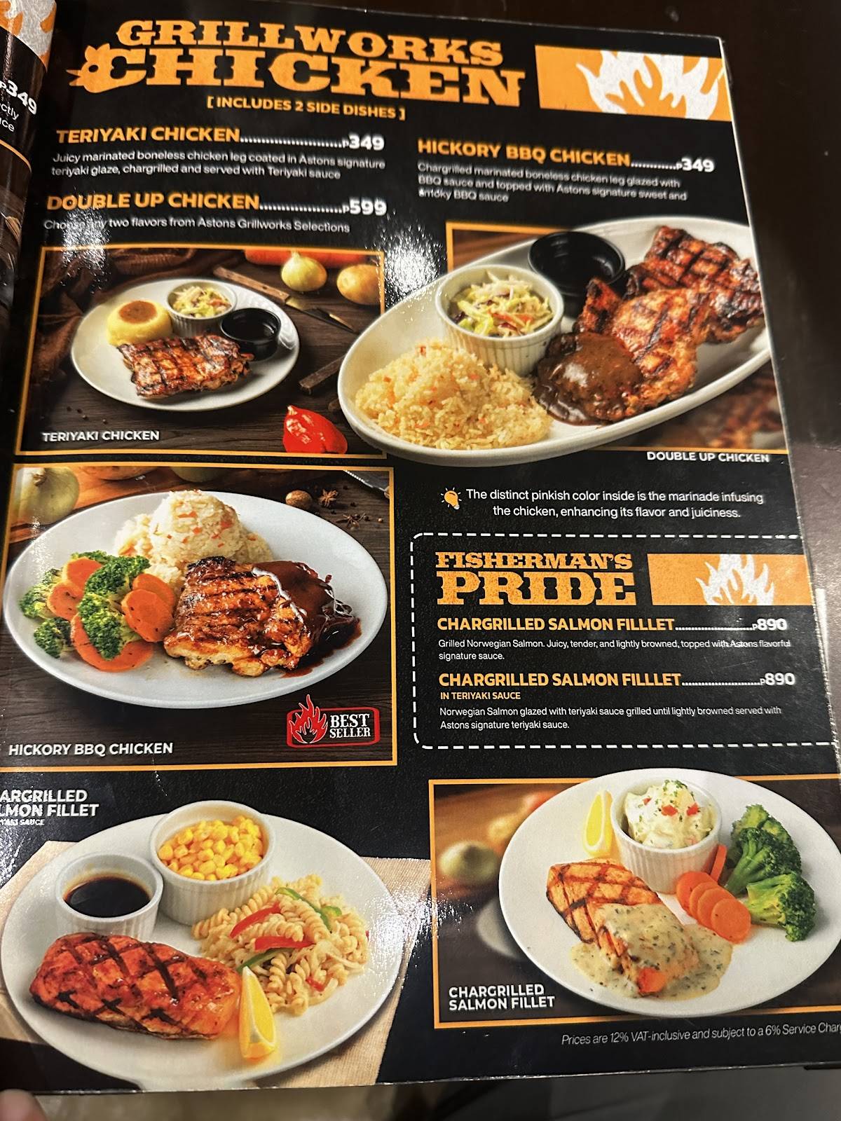 Menu at Astons Philippines - SM Megamall restaurant, Mandaluyong