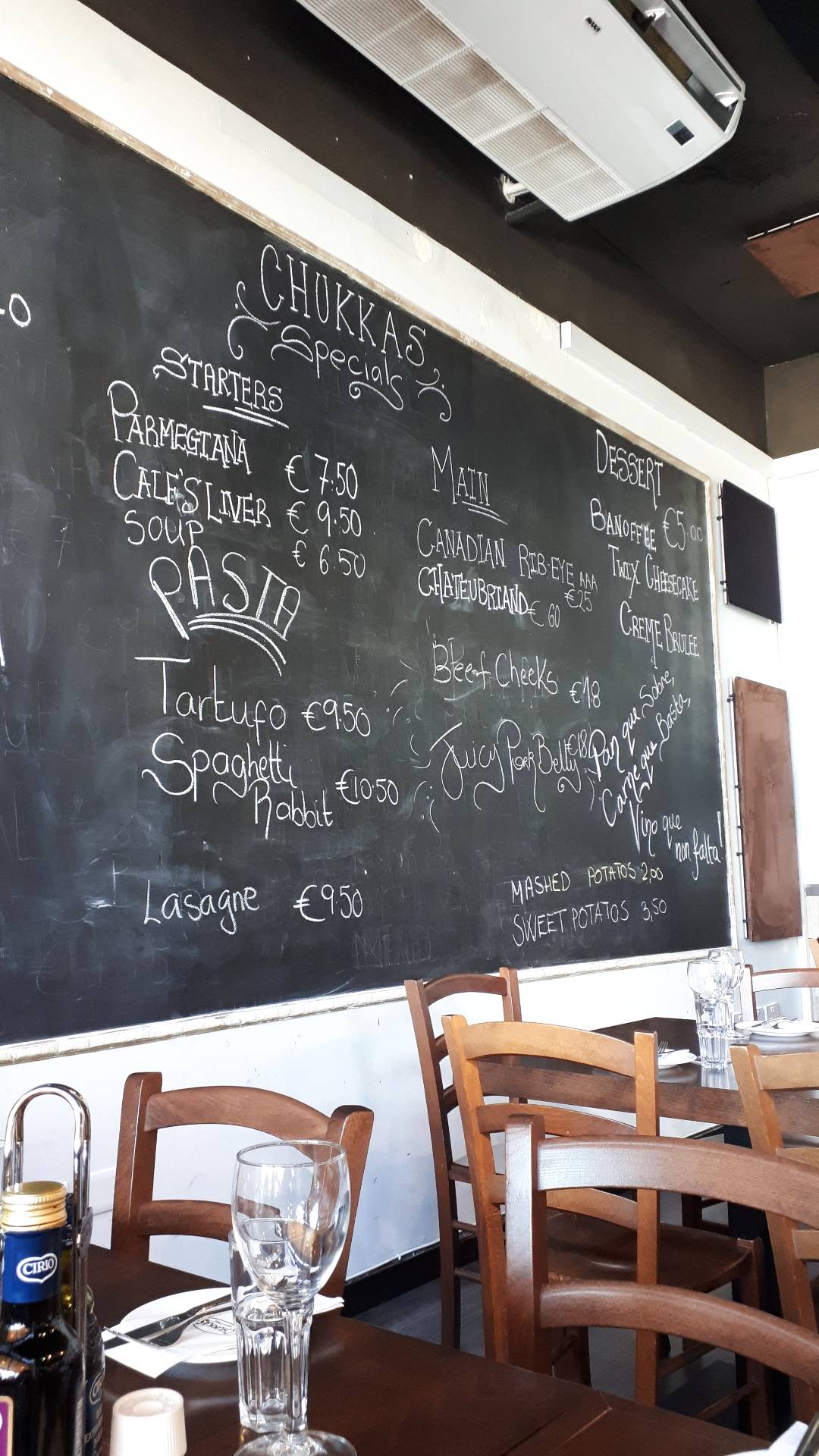Menu at Chukkas Mosta BBQ, Attard, Triq Durumblat Mosta MST