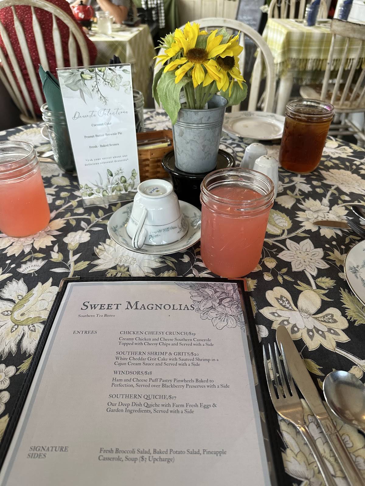 Menu at Sweet Magnolias Tea Bistro restaurant, Auburndale