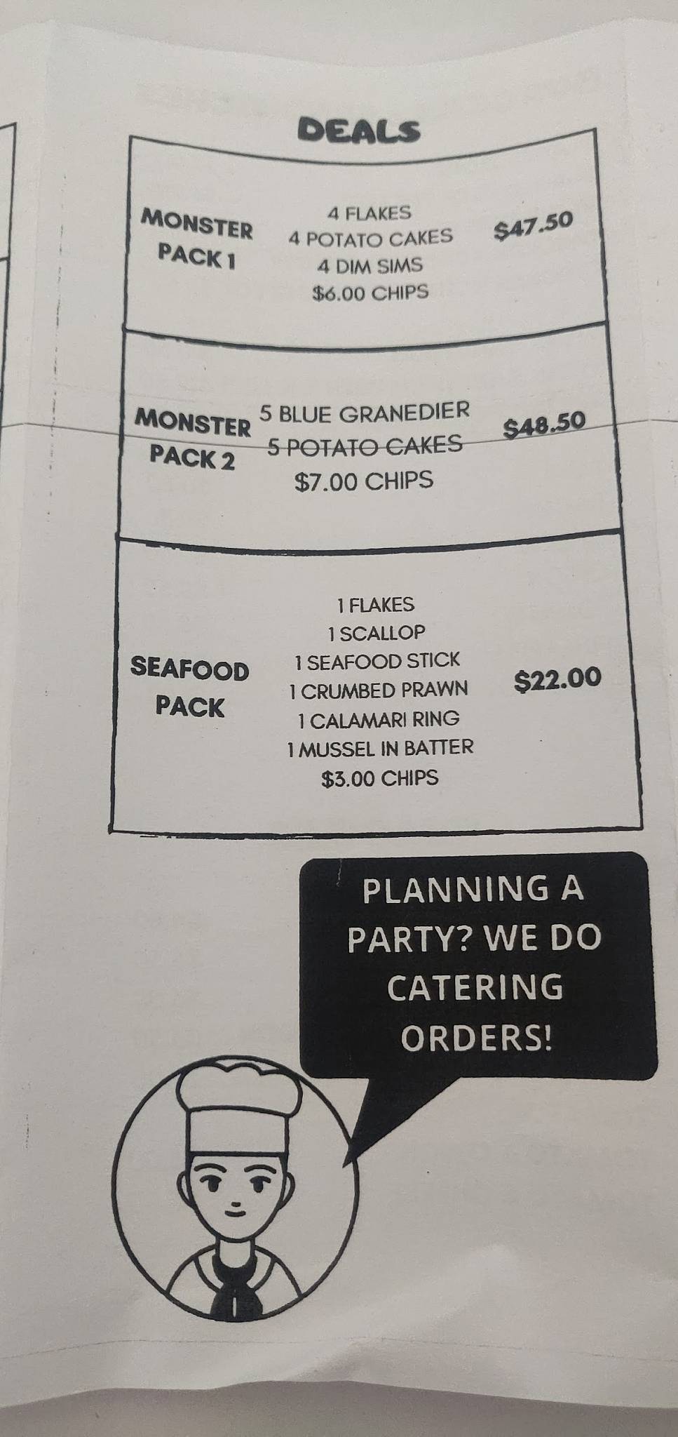 Menu at Autumn Place Fish & Chips fast food, Doveton