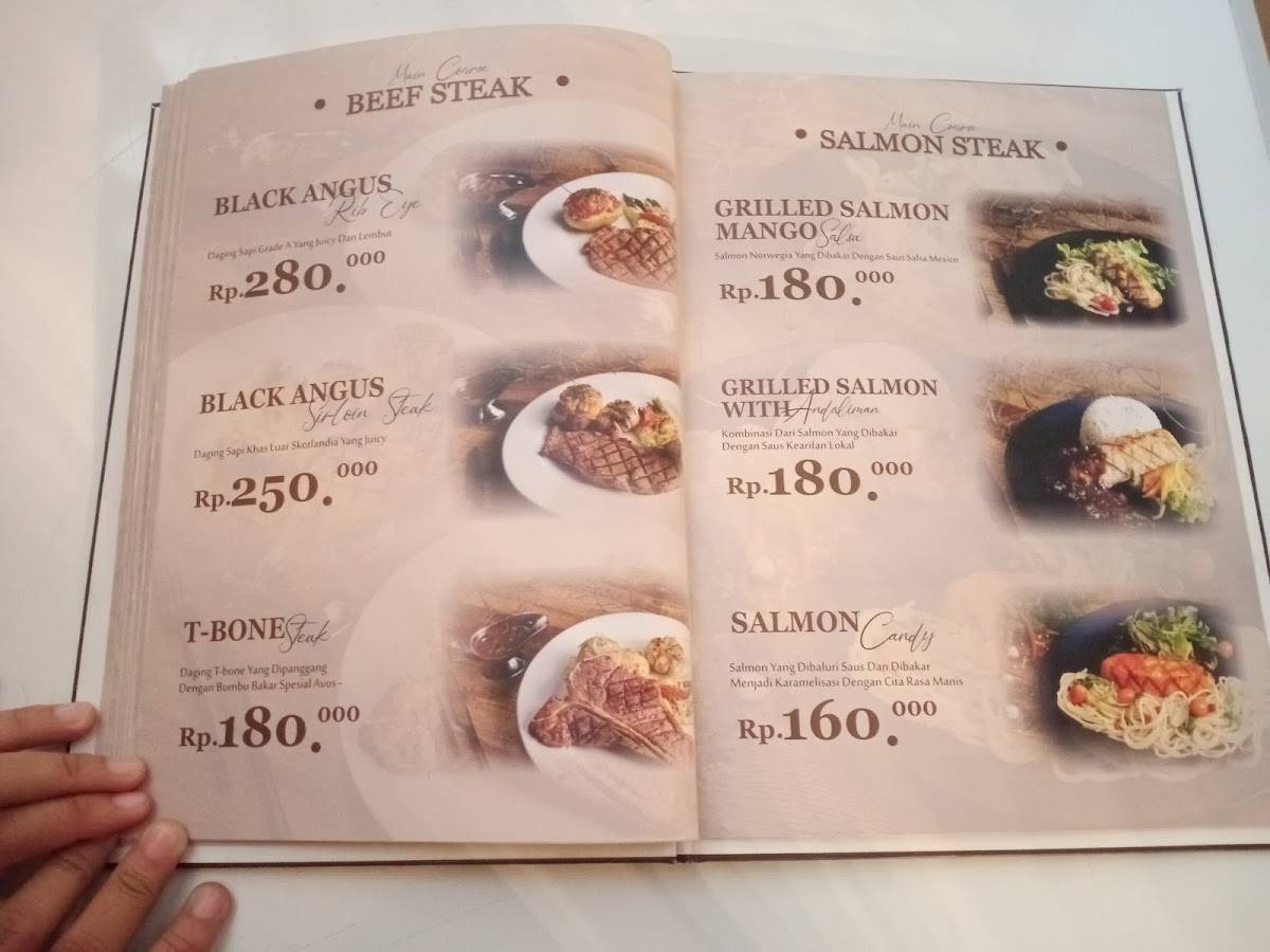 Menu at Avos Coffee & Resto restaurant, Medan