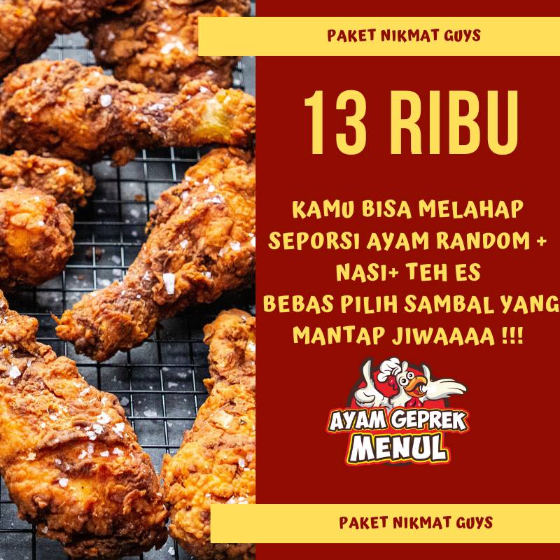 Menu at AYAM AYAM GEPREK MENUL, Gst.Situt Mahmud restaurant, Pontianak ...
