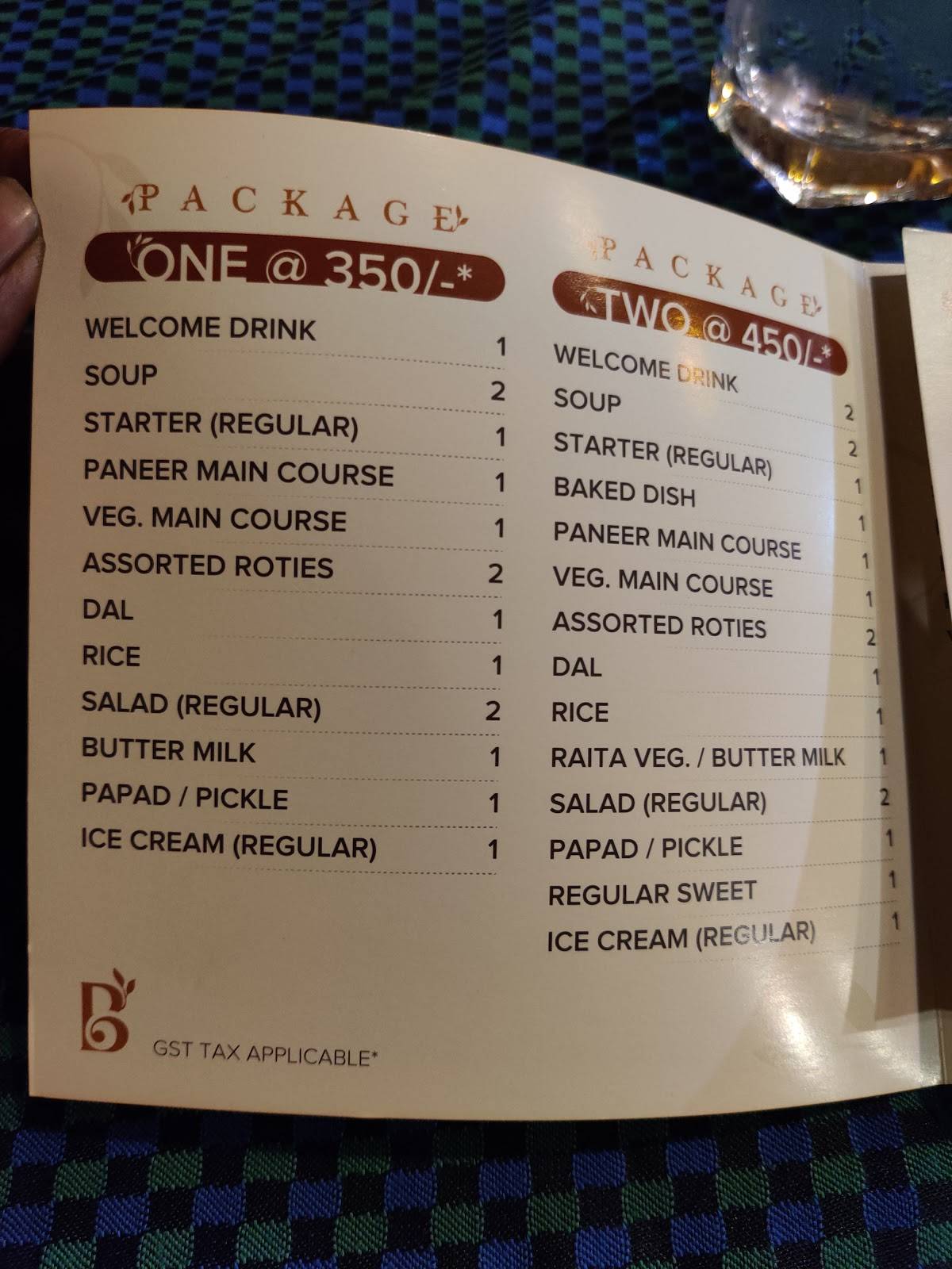 Menu at BAGH-ONE BANQUETS & RESTAURANT, Ahmedabad
