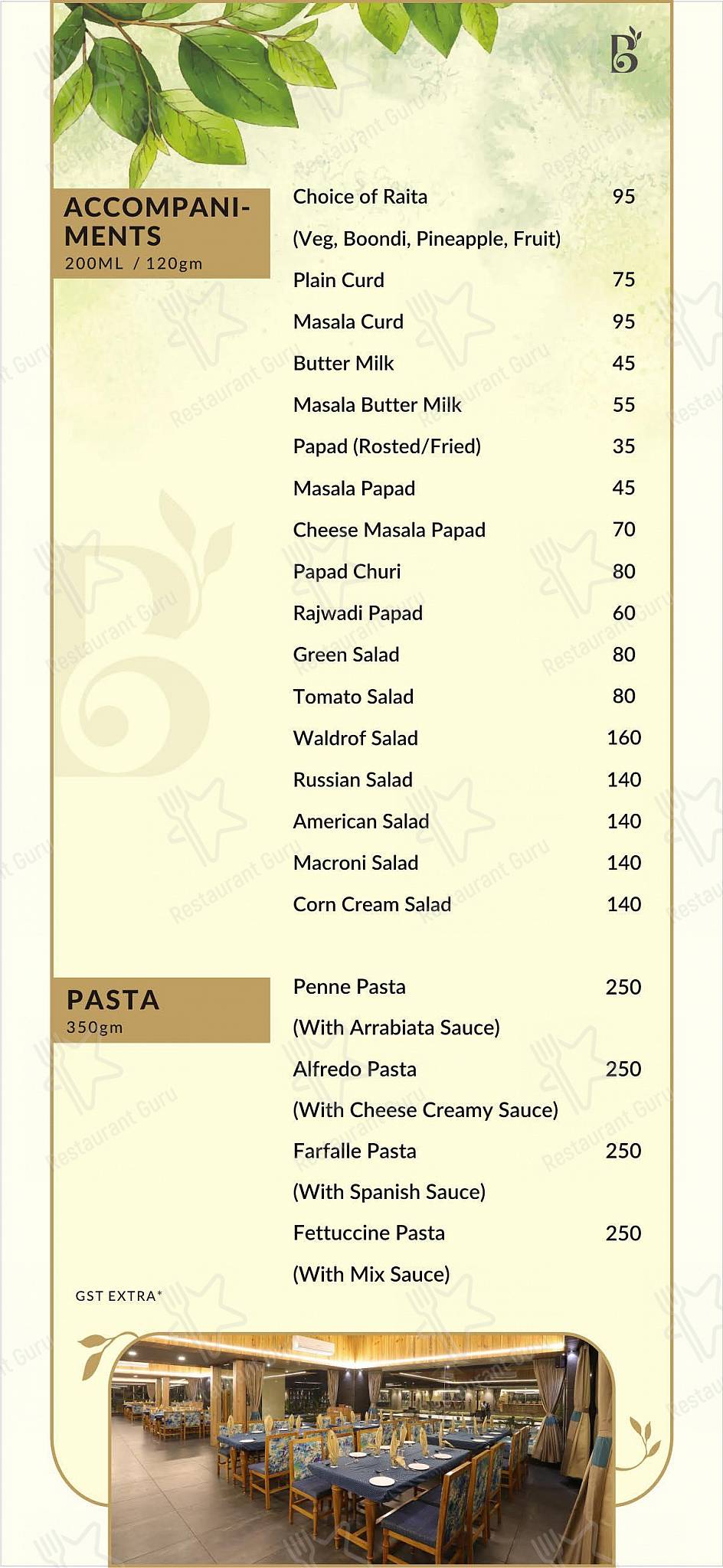 Menu at BAGH-ONE BANQUETS & RESTAURANT, Ahmedabad