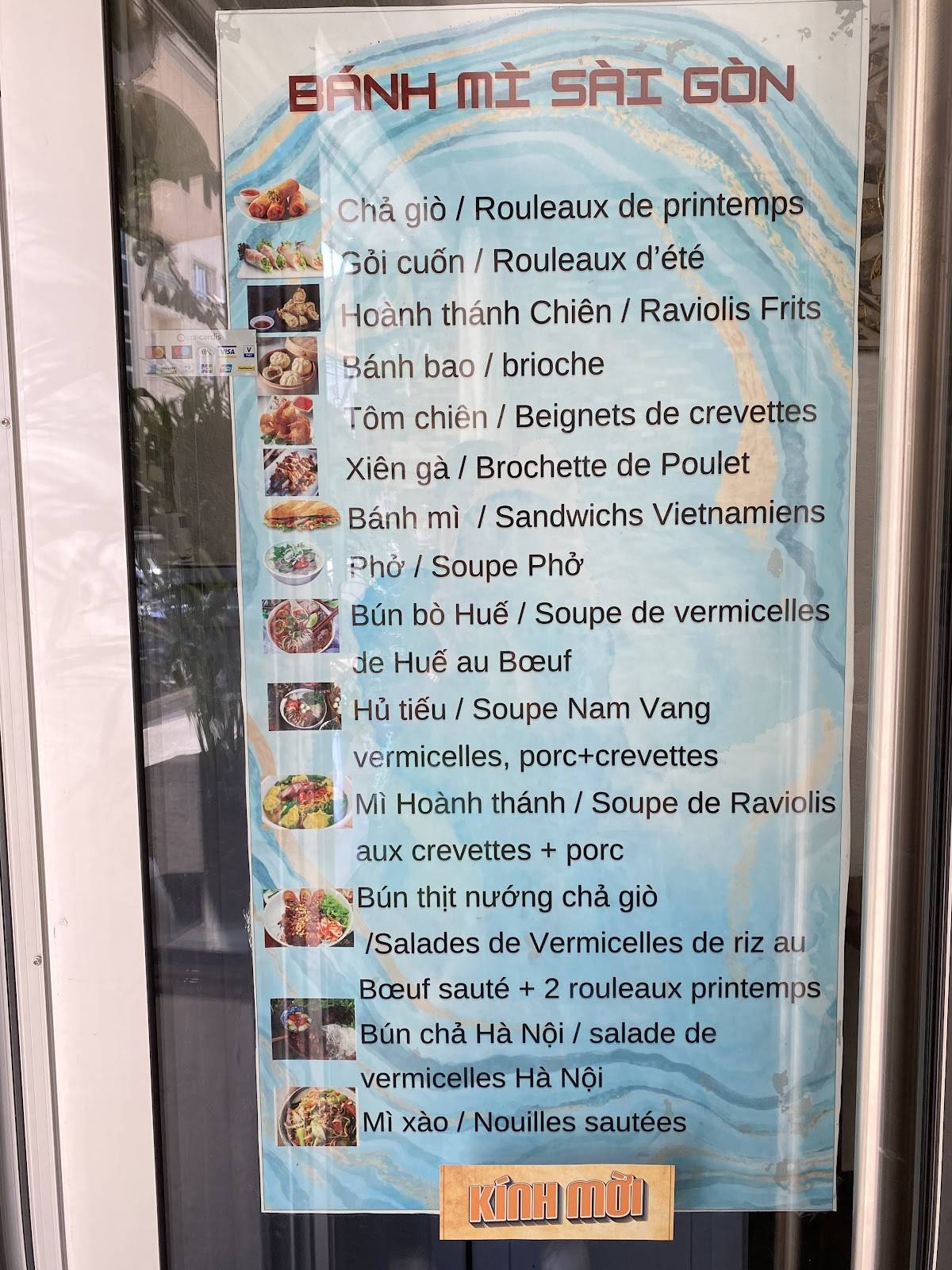 Speisekarte von BÁNH MÌ SAI GON, Lausanne