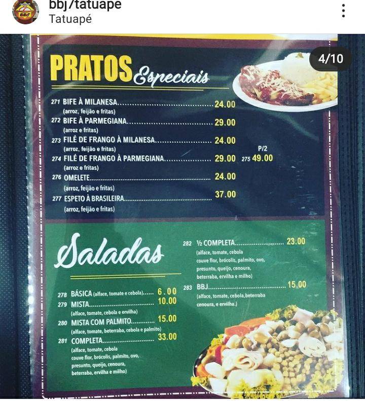 Menu em Lanchonete BBJ restaurante, São Paulo