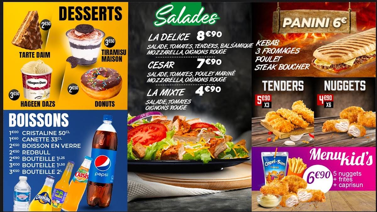 Menu at BBQ BURGER, Nimes