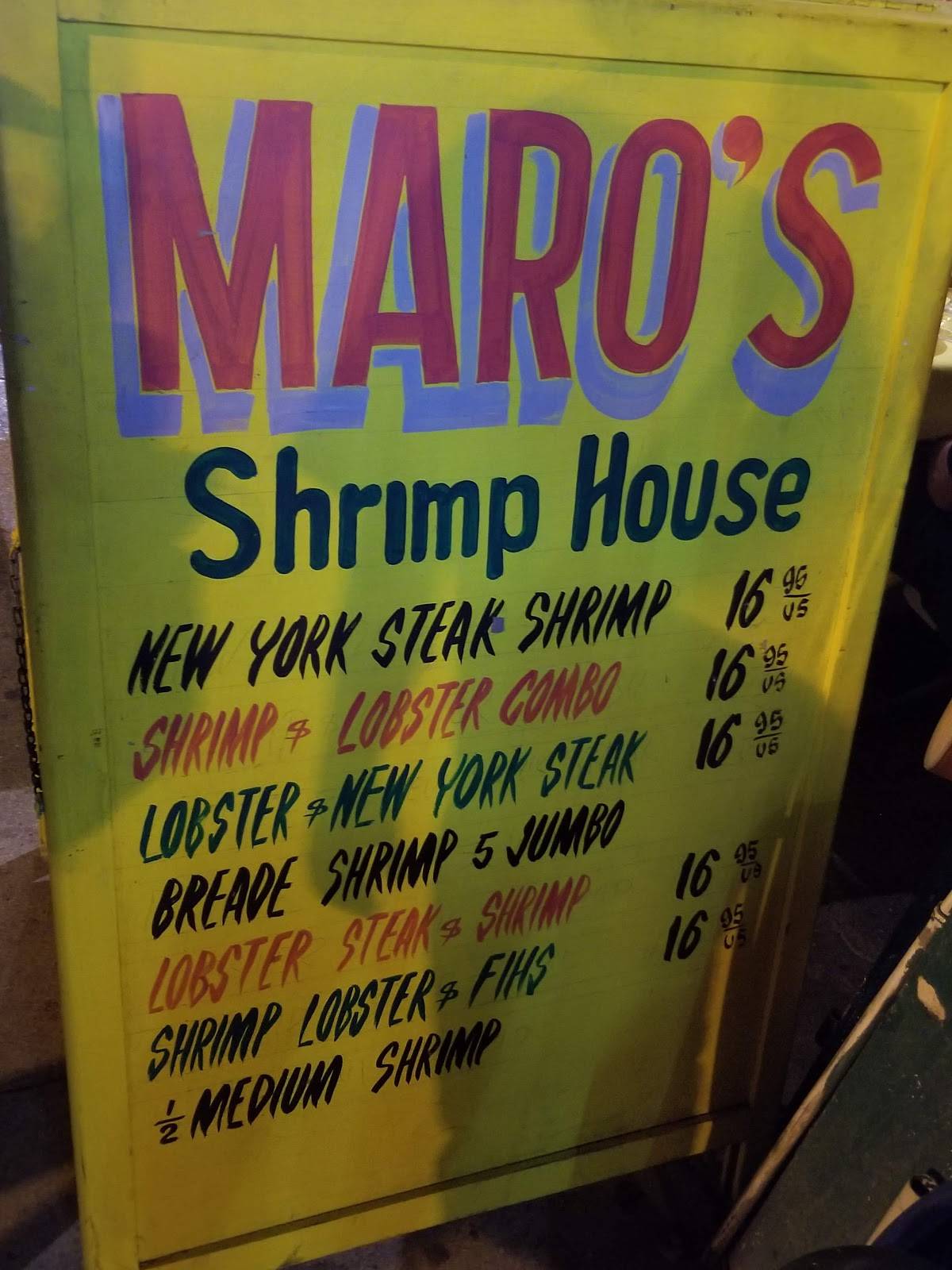 Menu at Maro Shrimp House BBQ, Cabo San Lucas