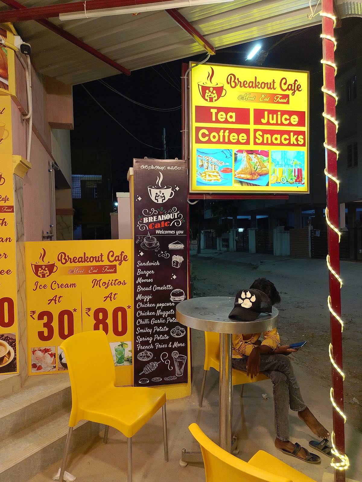 Menu at BREAKOUT CAFE, Chennai