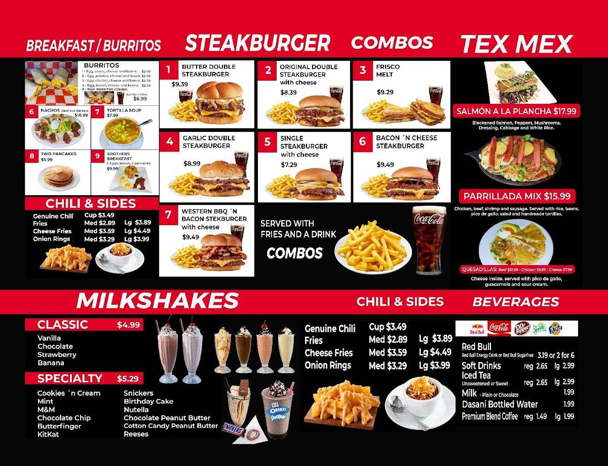 Menu at BROTHERS TEX-MEX restaurant, Midlothian
