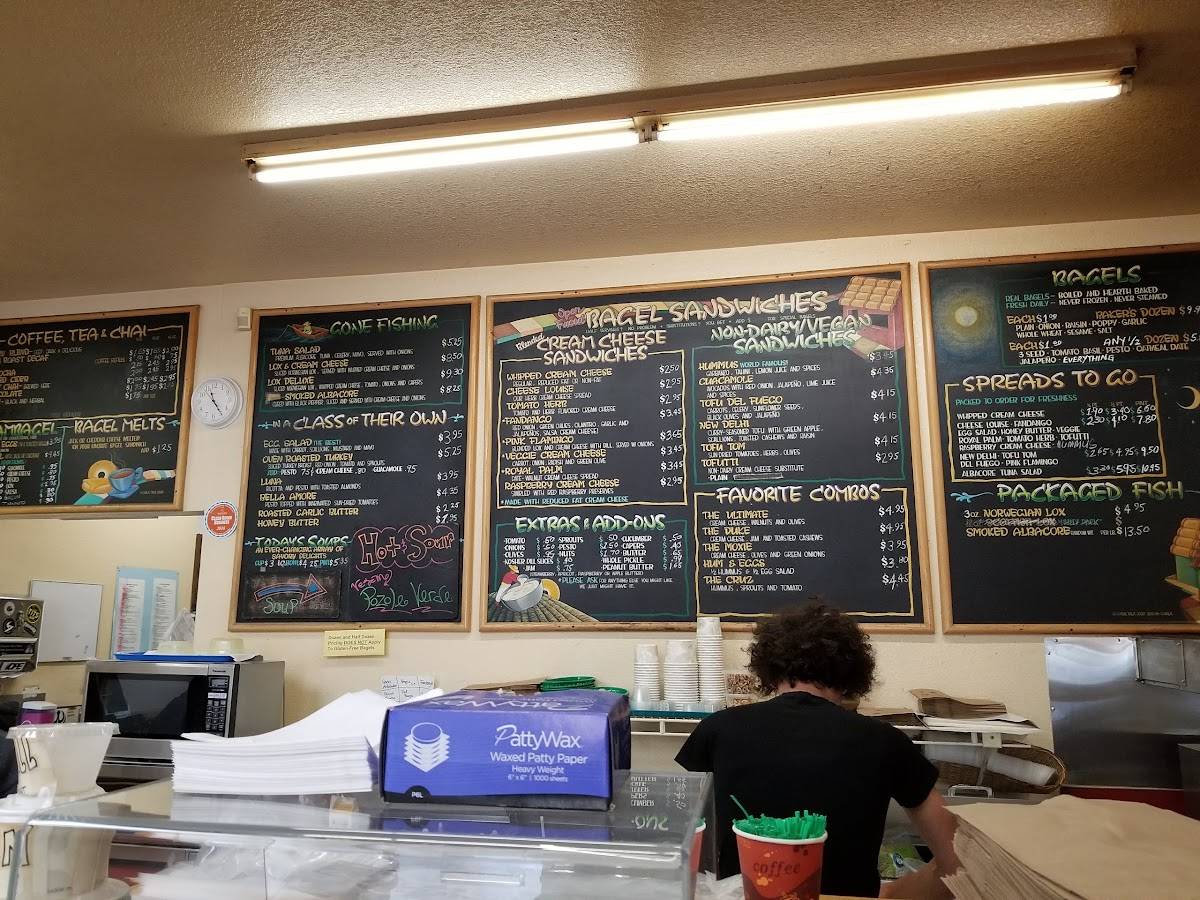 Menu at Bagelry cafe, Santa Cruz, Seabright Ave